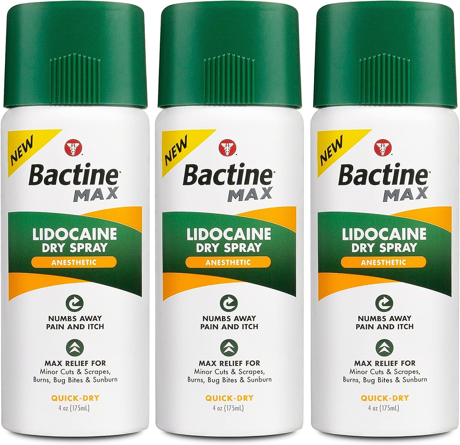 NEW Bactine Max Dry Spray Anesthetic with Lidocaine, 4 oz 3Pack ...