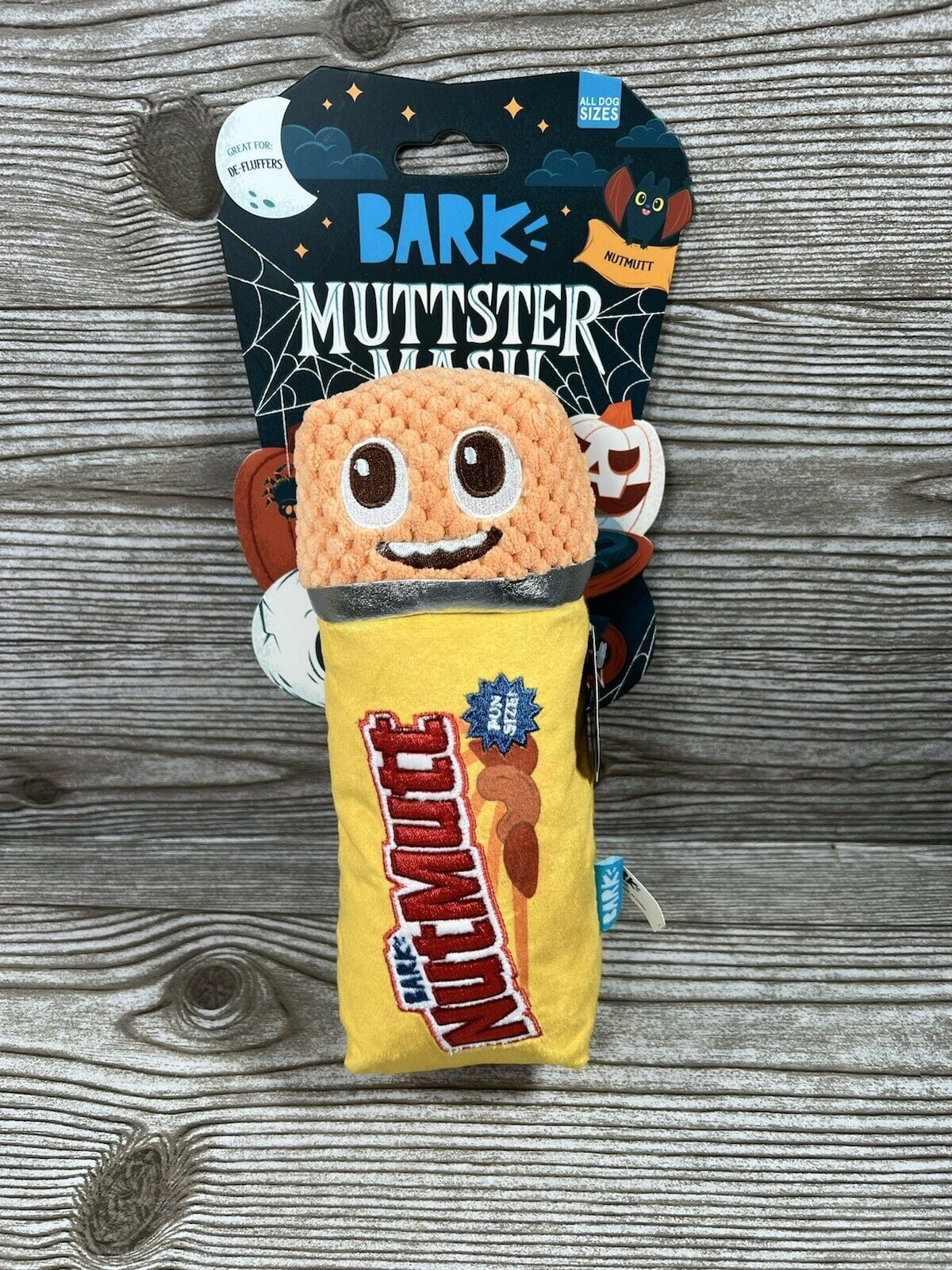 NEW Bark Muttster Halloween Mash Nutmutt Fun Size Dog Toy Plush Squeeze ...