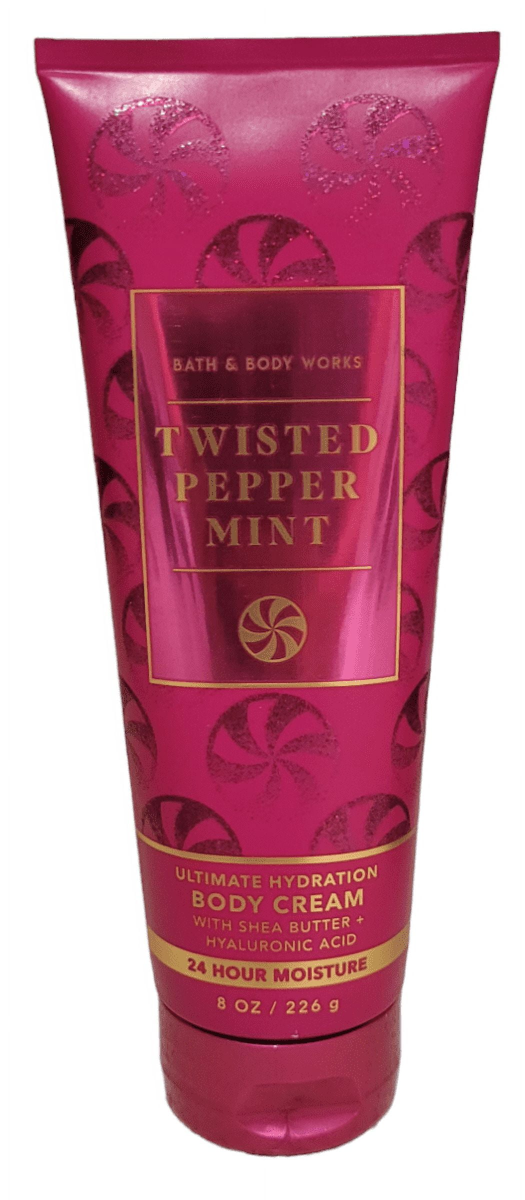 NEW Bath and Body Works TWISTED PEPPERMINT Body Cream 8 oz - Walmart.com