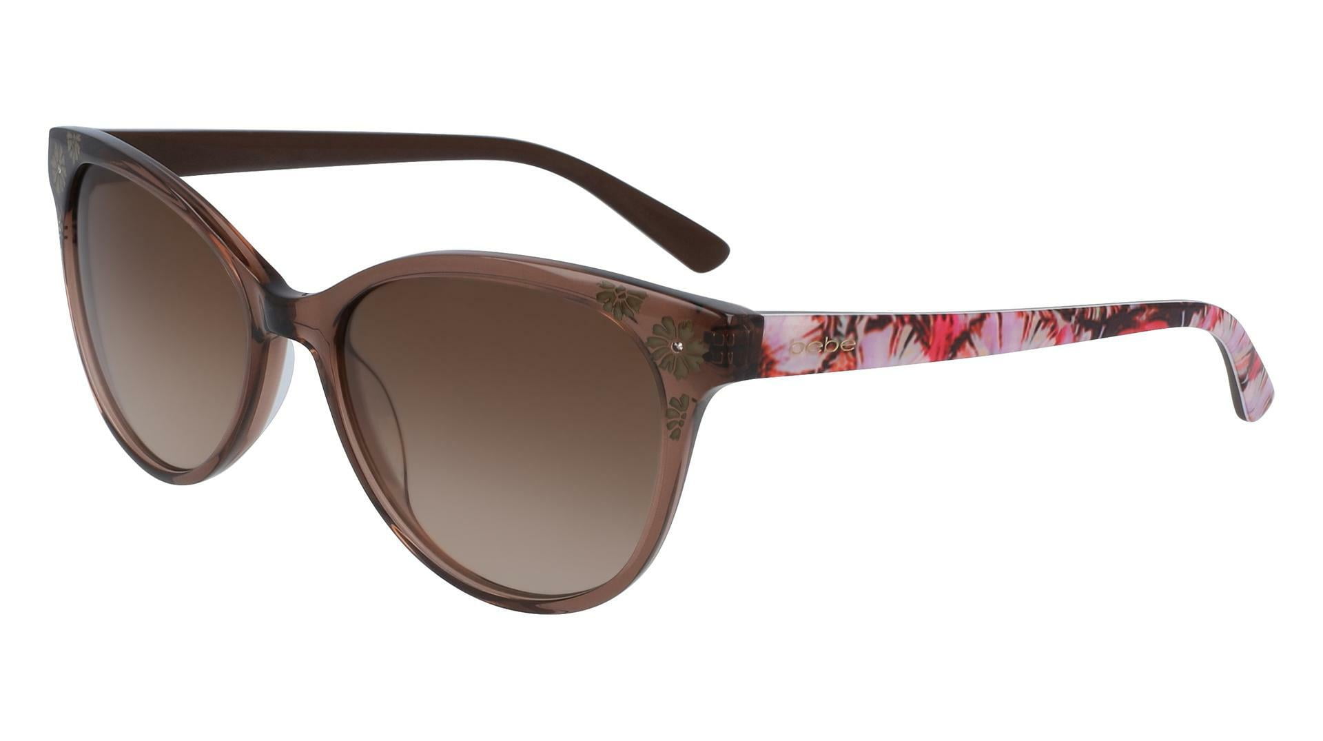BEBE Crystal Topaz Sunglasses, Floral Details, Includes Bebe Case ...