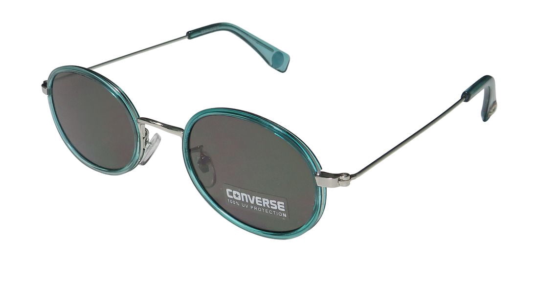 NEW CONVERSE H111 MENS OVAL FULL-RIM 100% UVA & UVB TEAL / SILVER ...