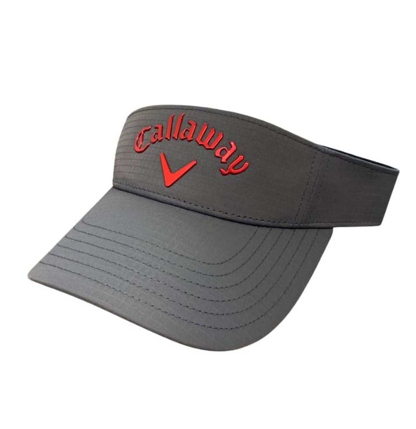 Callaway Golf Liquid Metal Adjustable Visor, Charcoal, Velcro Closure ...