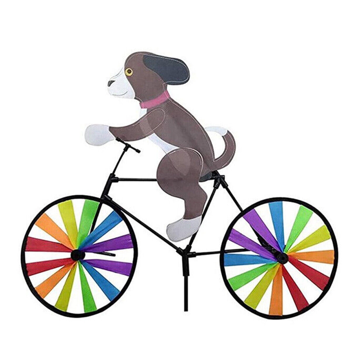 NEW Cat Dog Bike Spinner Windmill Rainbow Spinner Outdoor Home Animal ...
