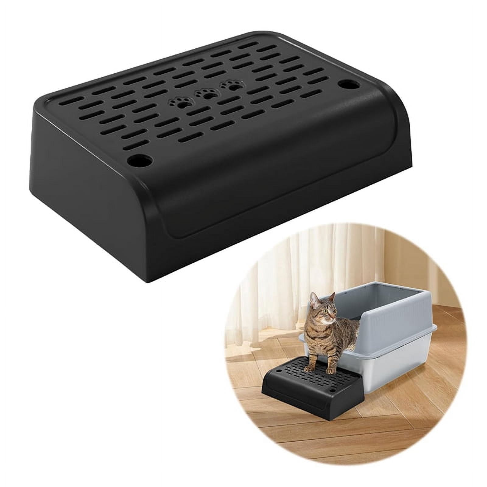 Cat Litter Box Ramp with Filter Function, Double Layered Self-Cleaning ...