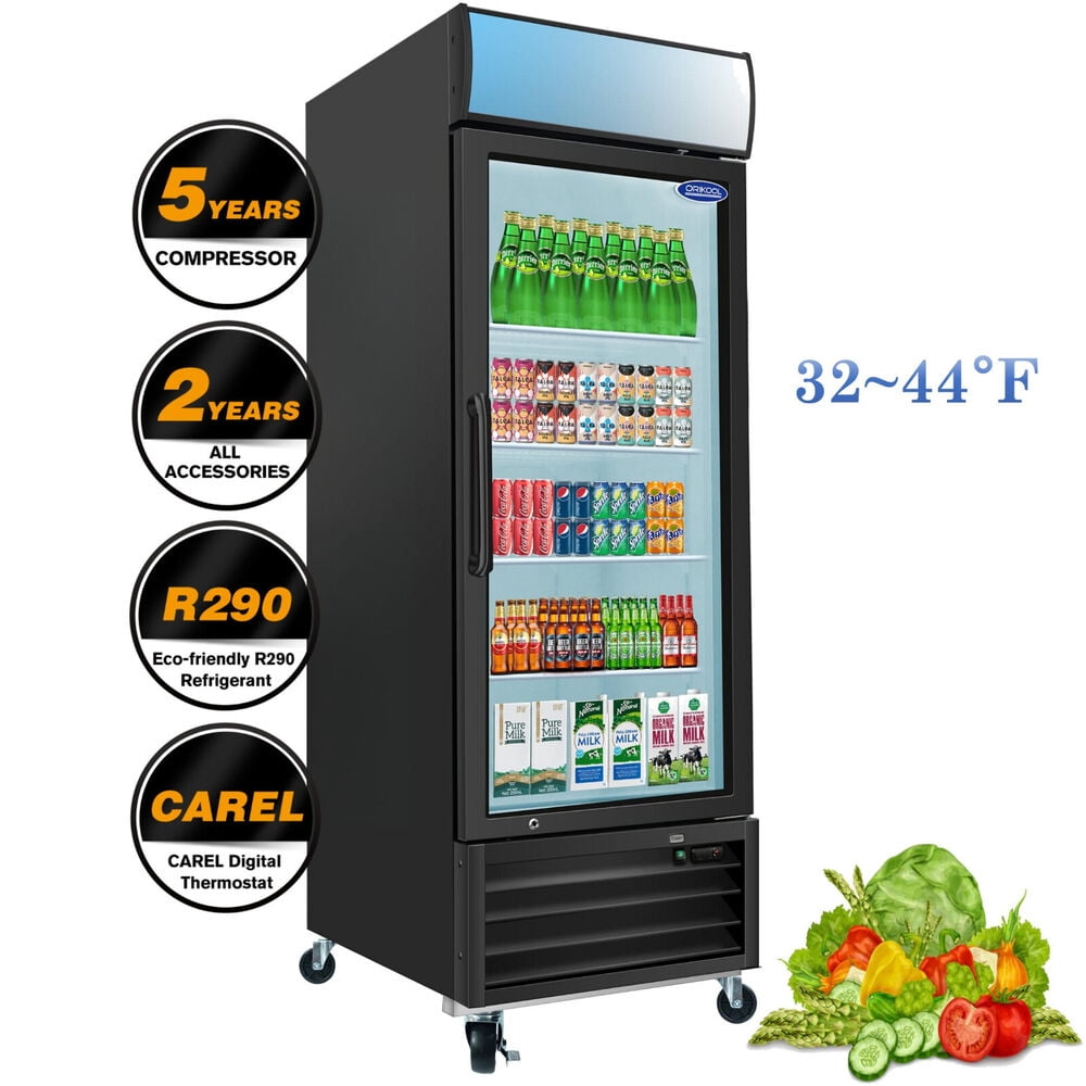 NEW Commercial Glass Door Merchandiser Reach in Refrigerator Display ...