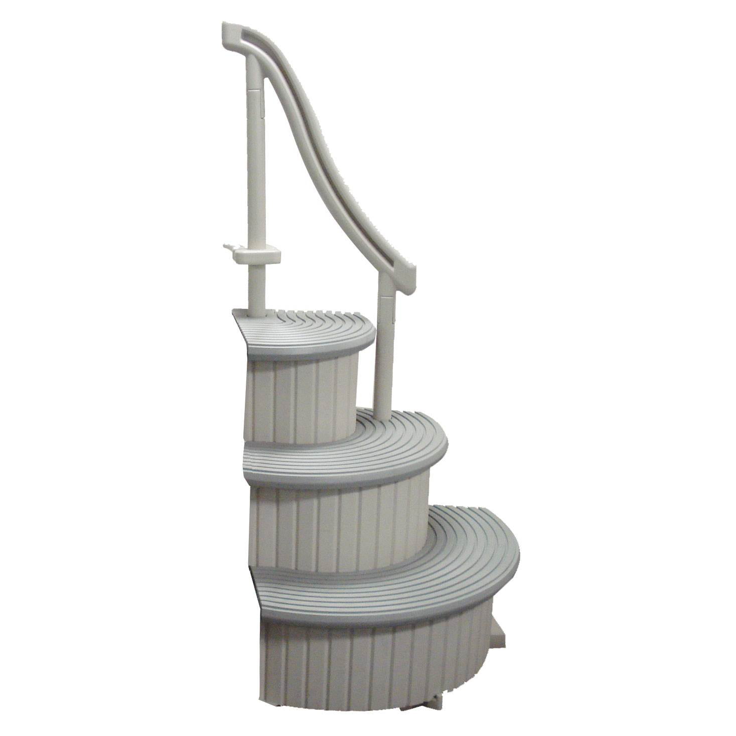NEW Confer CCXIG2 Grey Curve 3-Step In Ground Swimming Pool Entry Steps ...