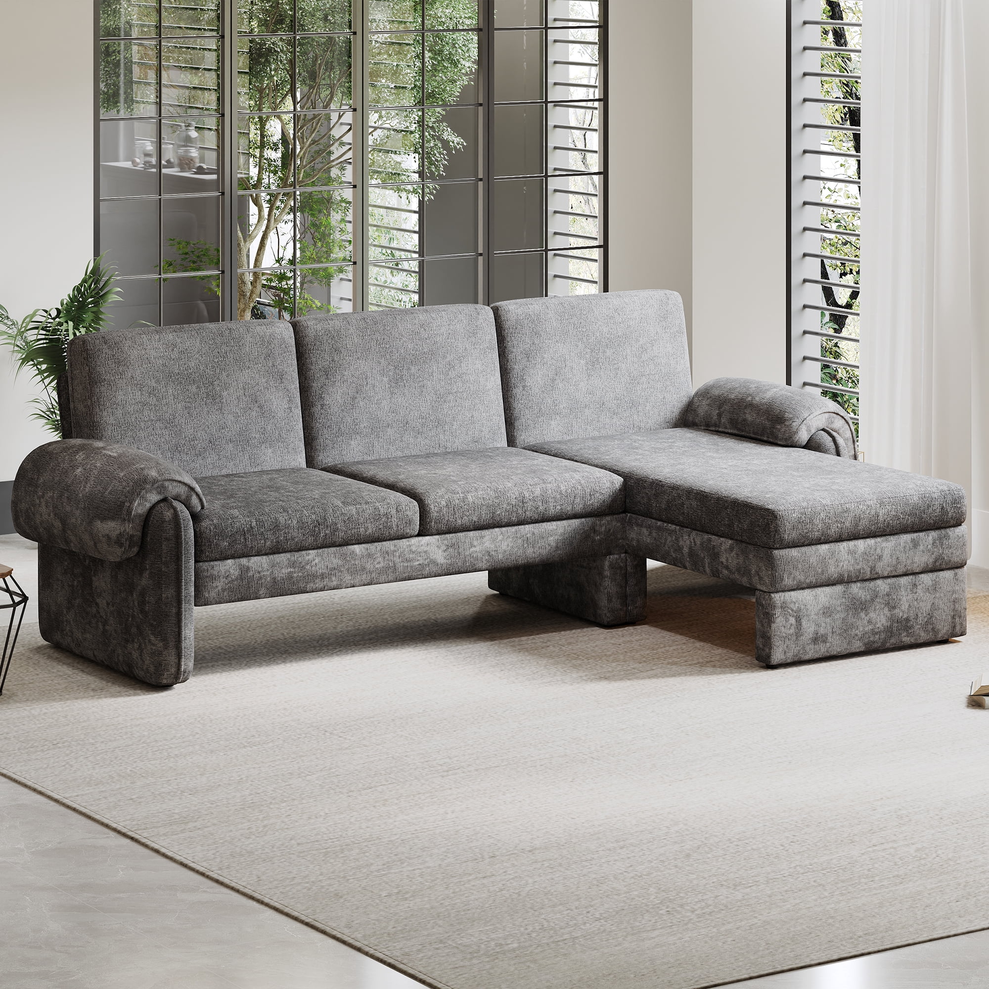 NEW Convertible Futon Sofa Bed with Adjustable Backrest – Reversible ...
