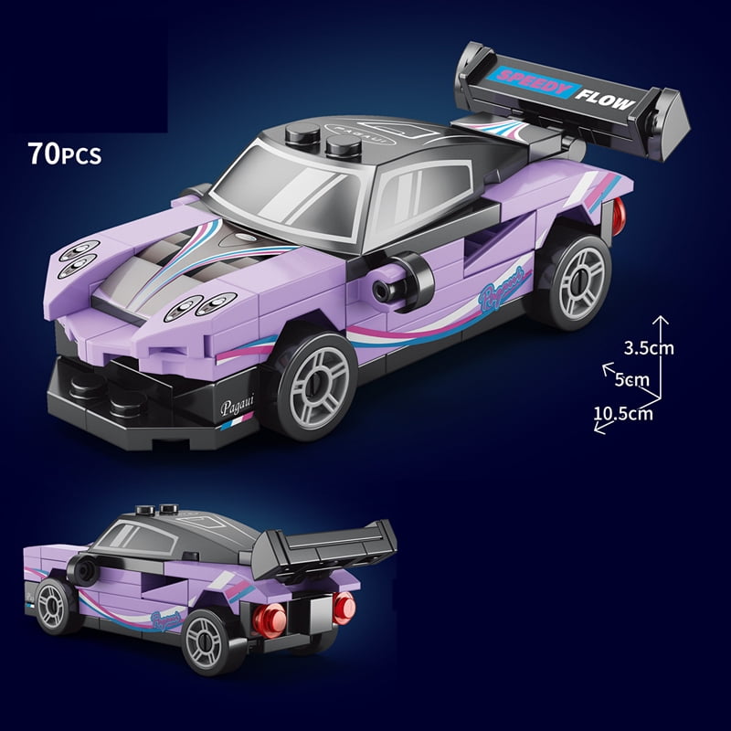 NEW DIY Four Grid Racers Racing Car Pull Back Speed Vehicle Building ...