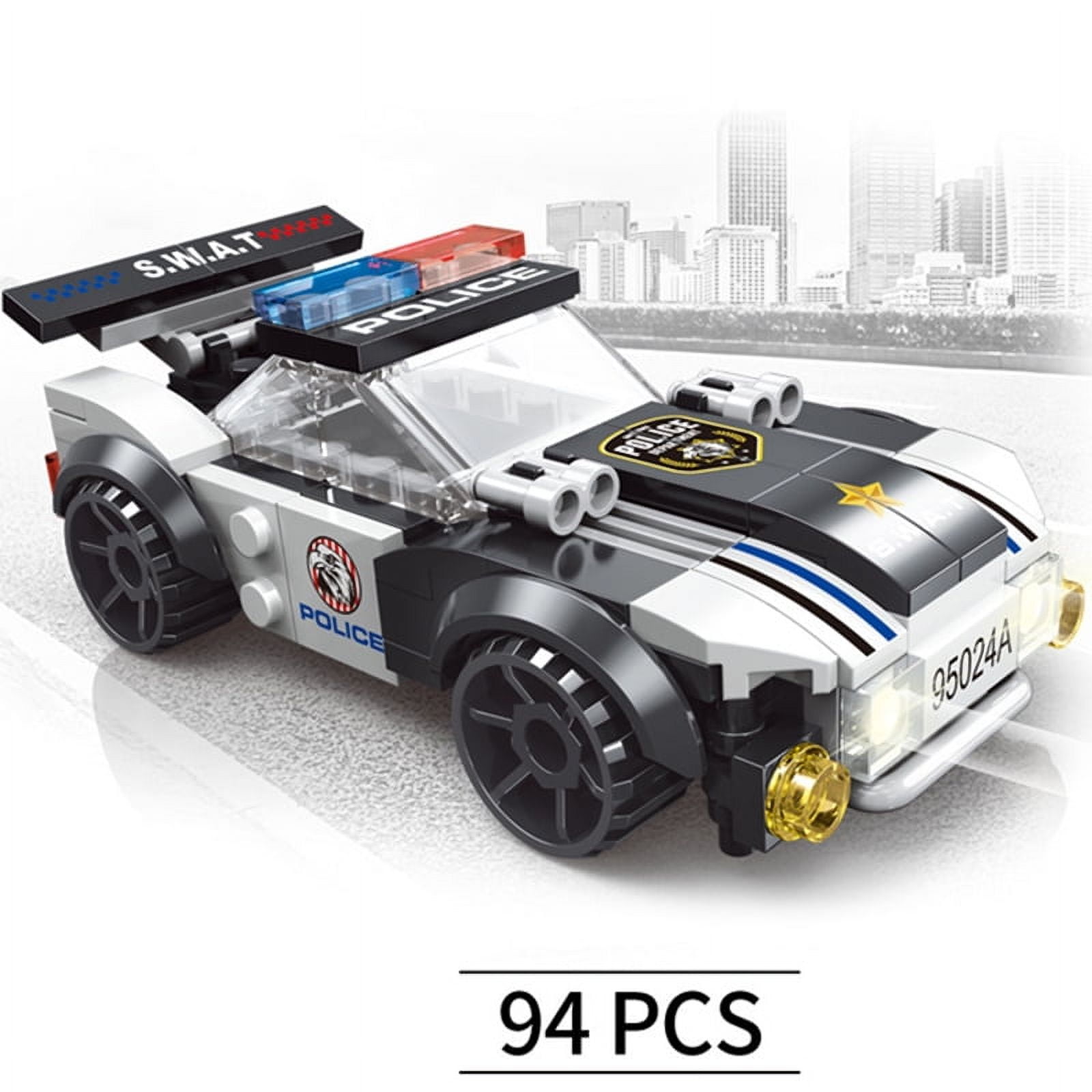 NEW DIY MOC City SWAT Super Police Sports Car Truck Dual-Rotor ...