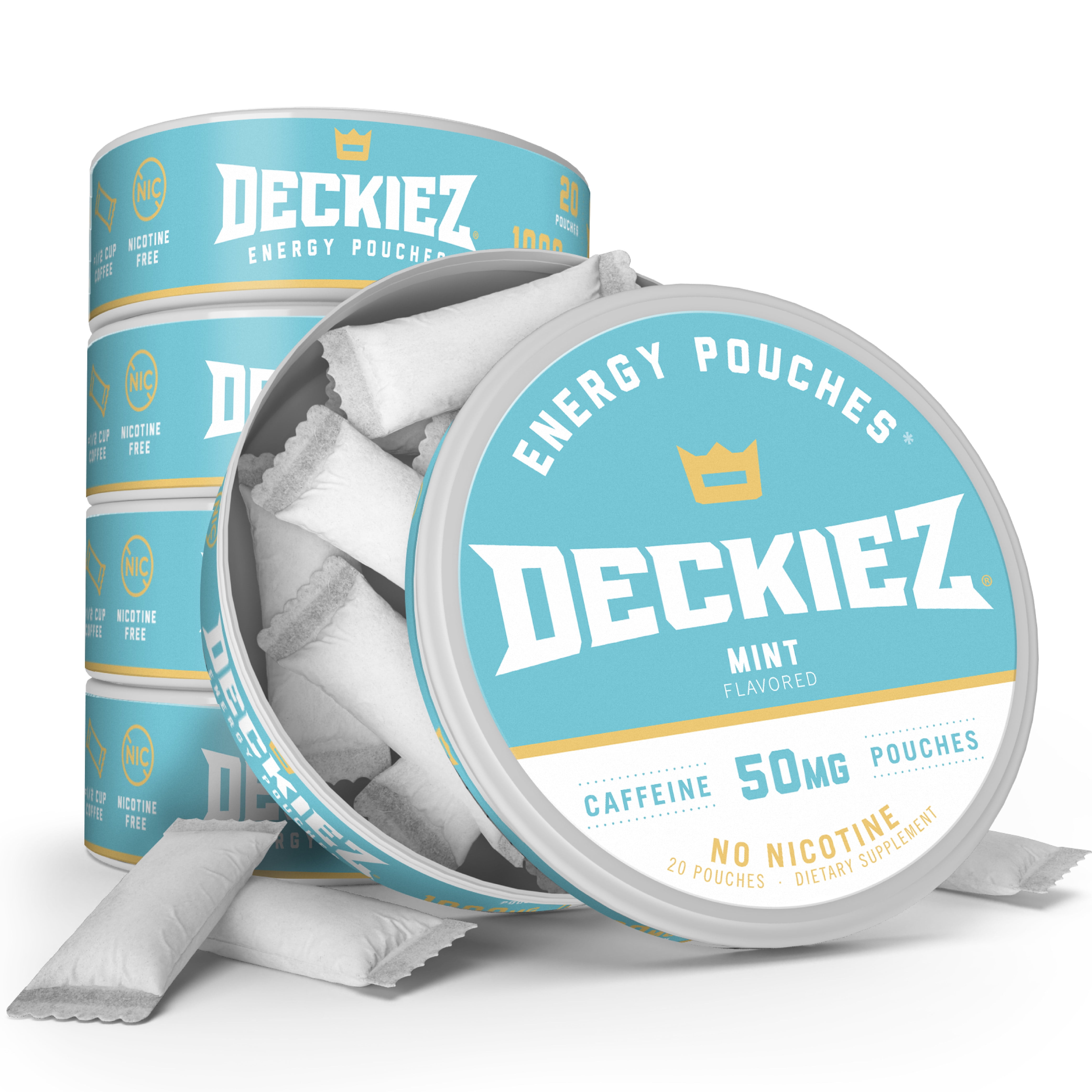 NEW Deckiez Mint Flavored Caffeine Pouches - Walmart.com