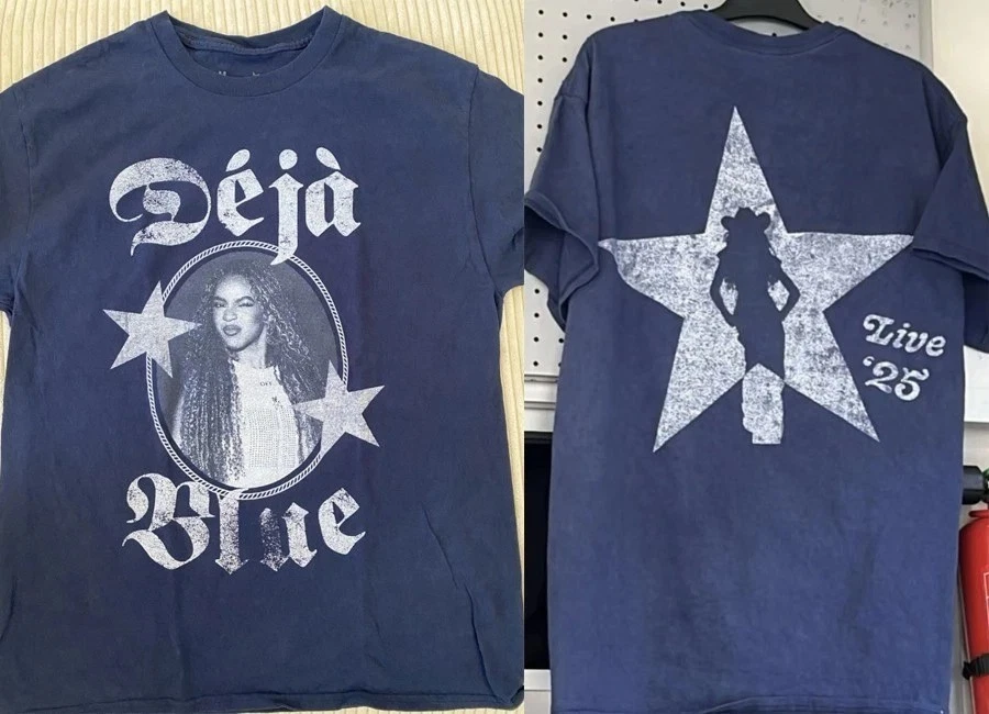 NEW! Deja blue Beyonce Tour 2025 Cowboy Carter T-shirt - Walmart.com
