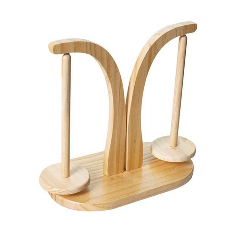 NEW Disc Double-Shaft Wooden Bobbin Holder Hand-Woven Wool Shaft ...