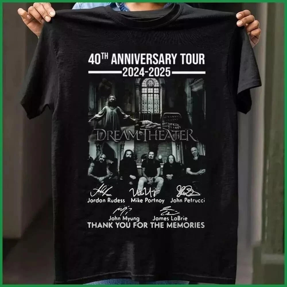 NEW Dream Theat!!!!er Band 40Th Anniversary T Shirt Black All Size Hot ...