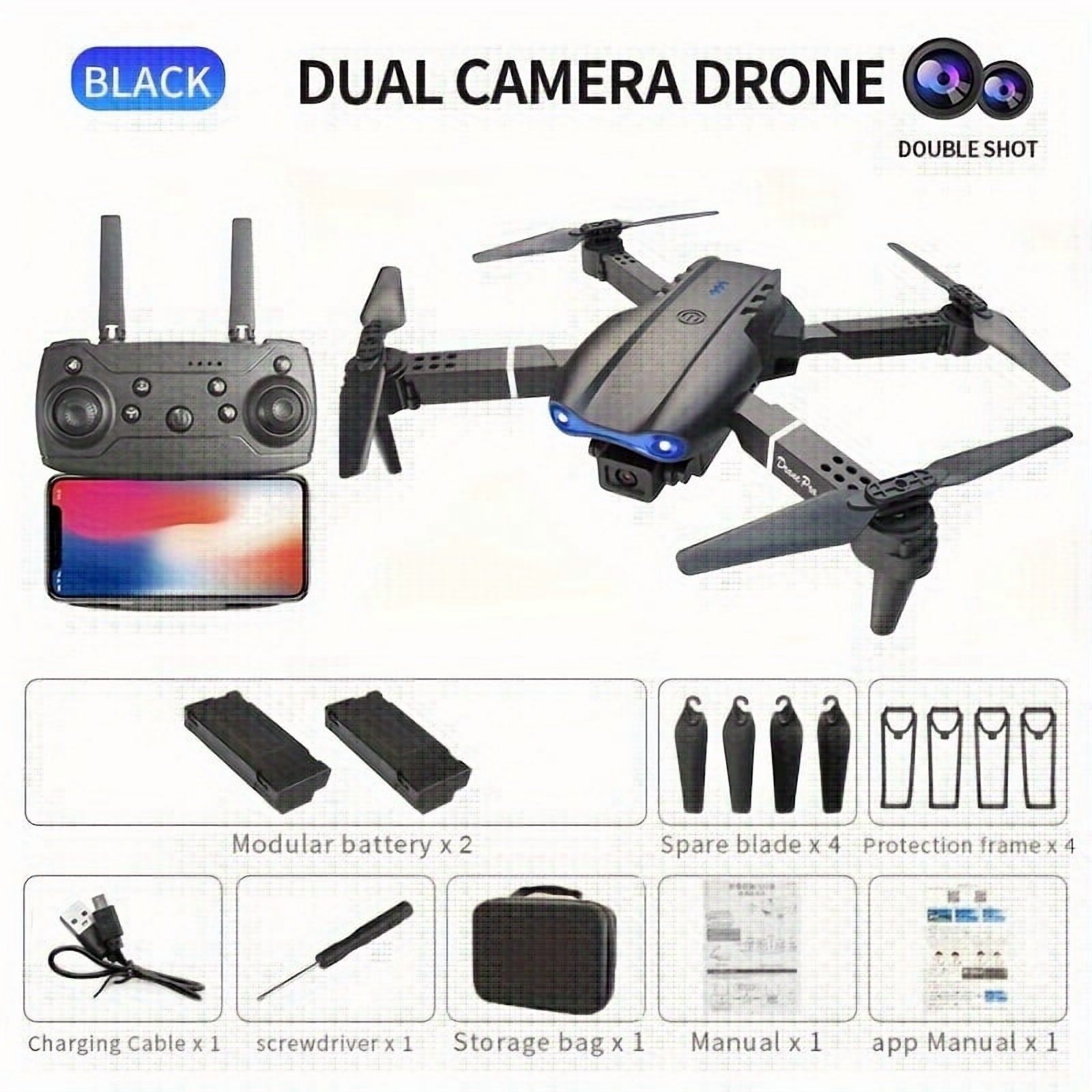 NEW Drone MAX Upgrade with 2 Batteries & Screen Control | Dual Camera ...