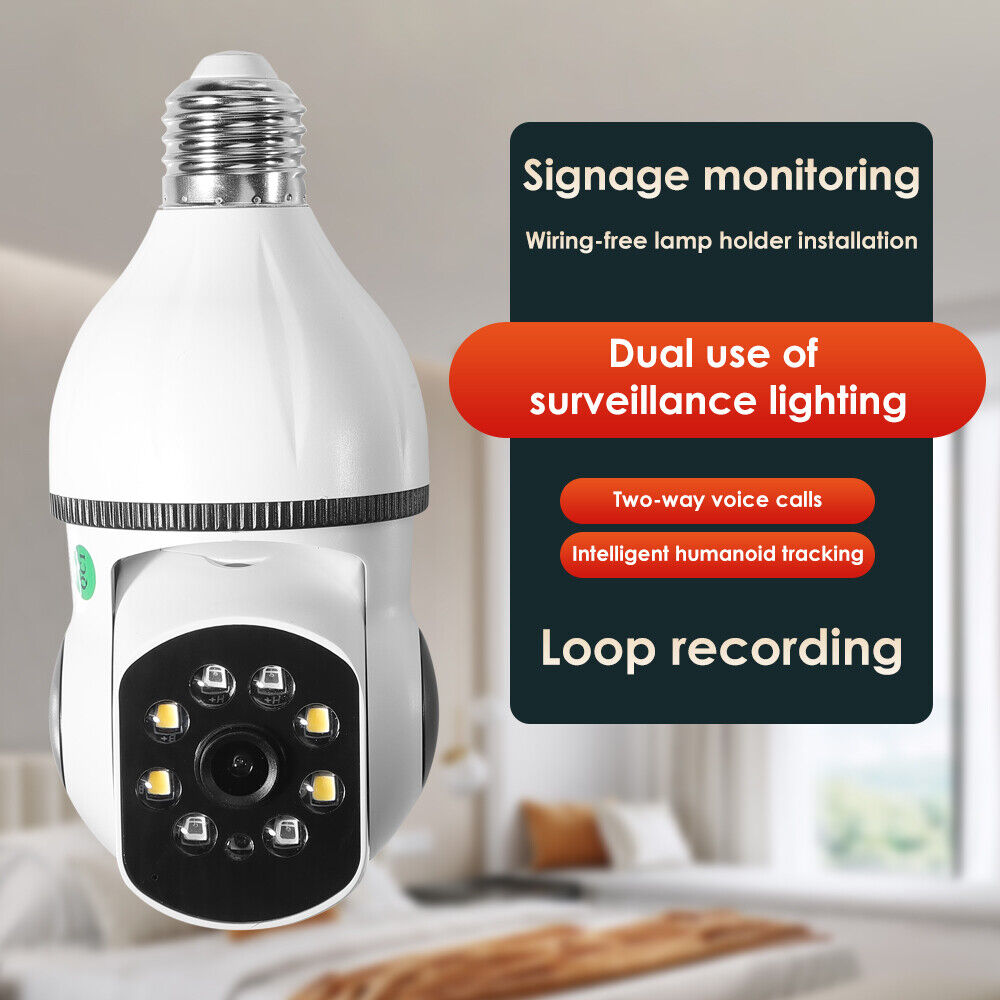 NEW E27 1080p Hd Network Camera 360 ° Wireless Wifi Home Outdoor ...