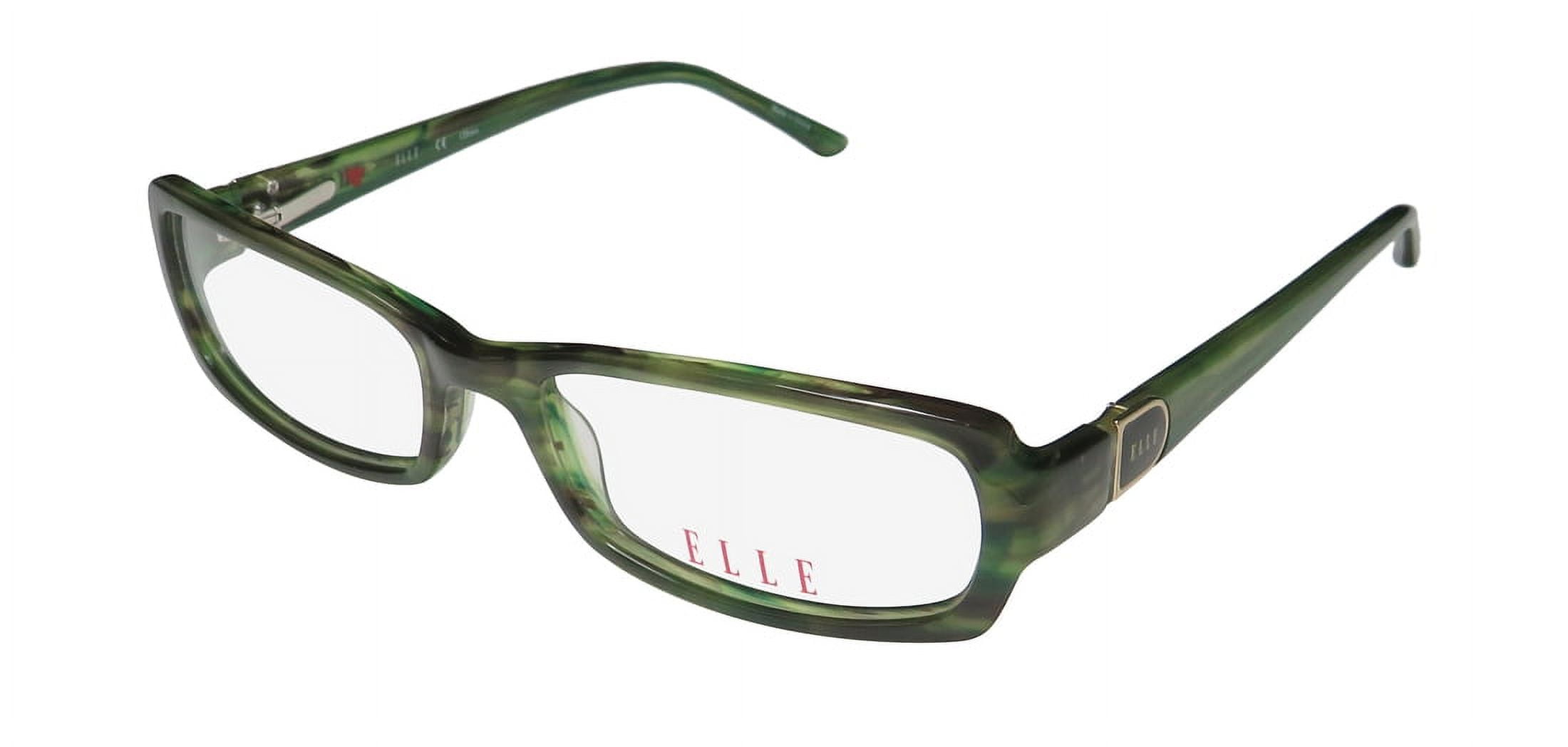 NEW ELLE 13335 WOMENS/LADIES RECTANGULAR FULL-RIM GREEN UNIQUE DESIGN ...