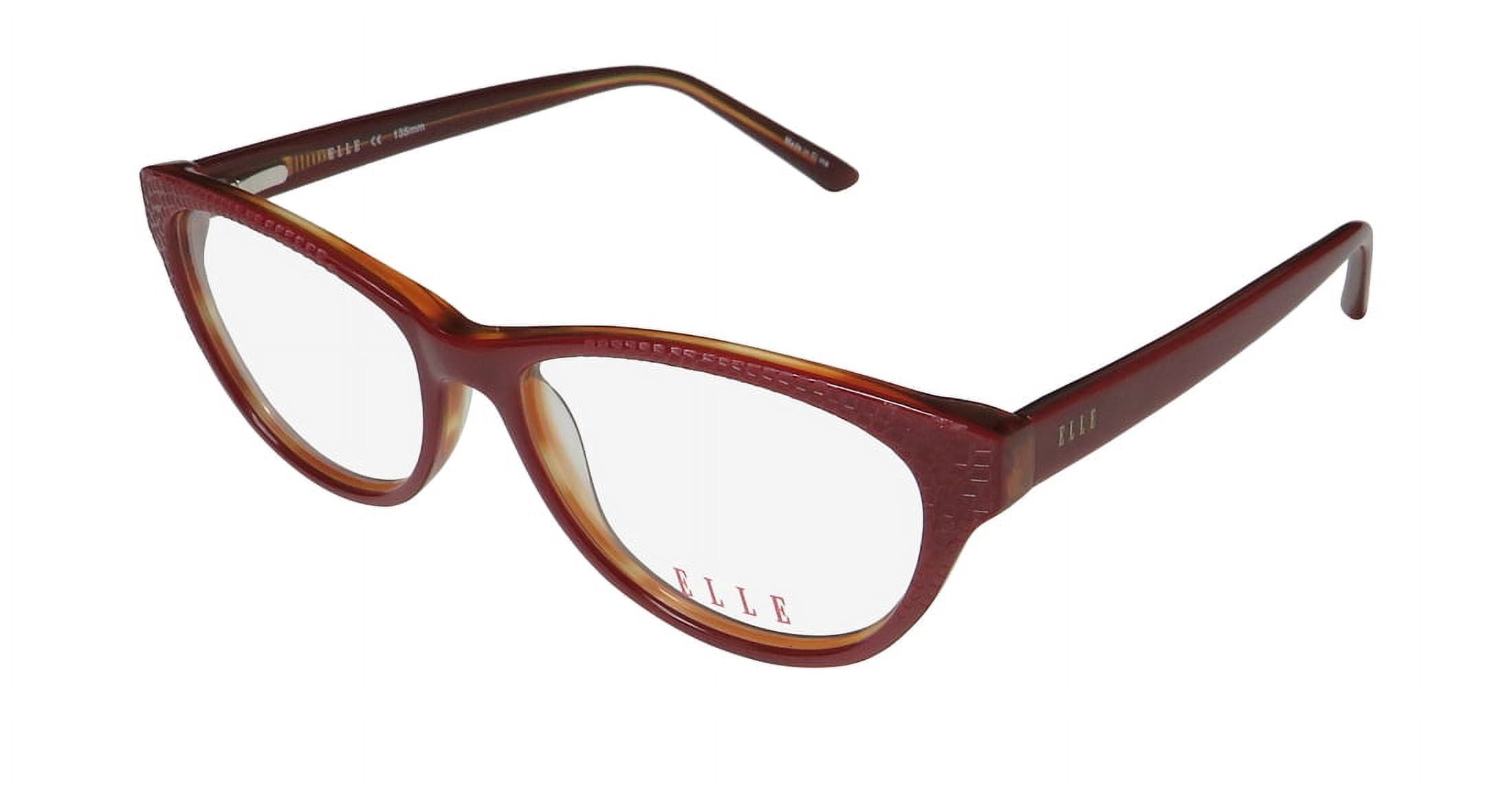 NEW ELLE 13415 WOMENS/LADIES CAT EYE FULL-RIM RED CAT EYE MODERN ...