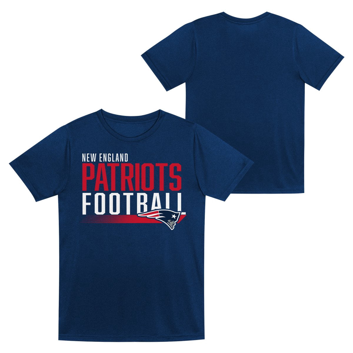 NEW ENGLAND PATRIOTS Boys Primry Color Synthetic Short Sleeve Tee Name ...