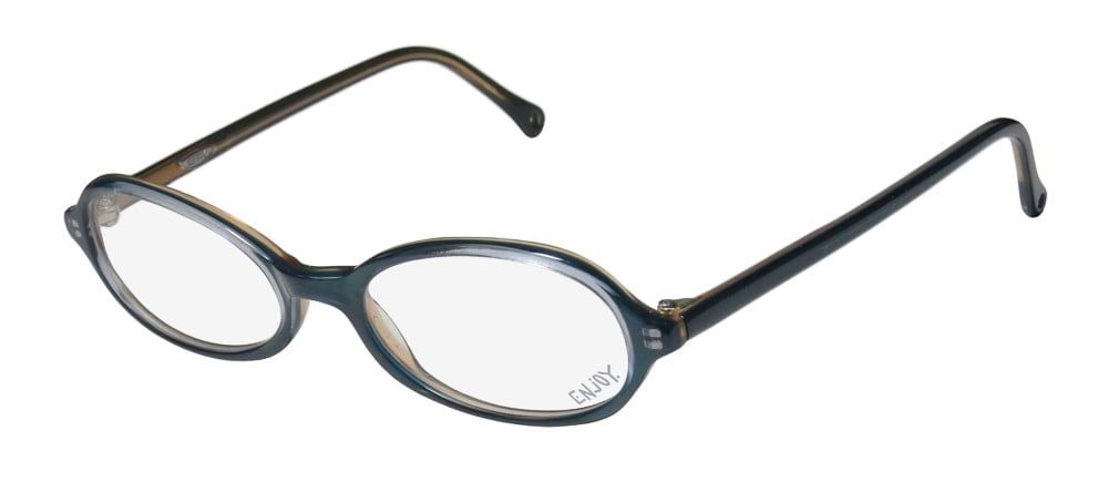 NEW ENJOY 2703 MENS/WOMENS DESIGNER FULL-RIM TEAL FRAME DEMO LENSES 50 ...