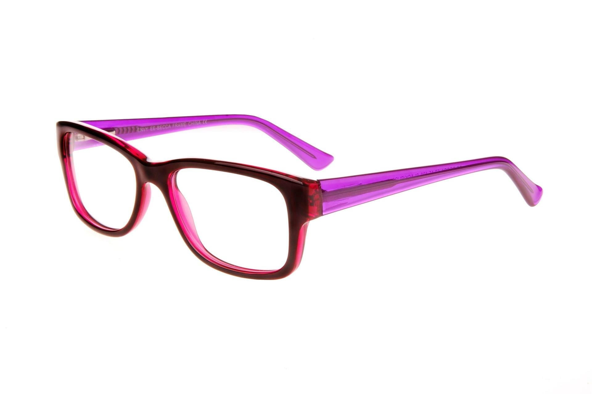 NEW ENVY EYEWEAR Black & Purple BECCA Eyeglasses 57mm with Case ...