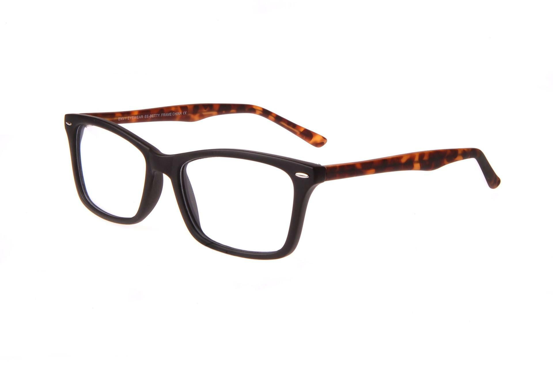 NEW ENVY EYEWEAR Matte Black & Tortoise BETTY Eyeglasses 52mm with Case ...