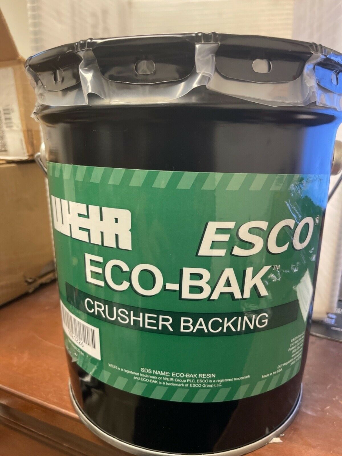 NEW ESCO WEHR ECO-BAK CRUSHER BACKING RESIN , 22 LBS. ( RESIN ONLY ...