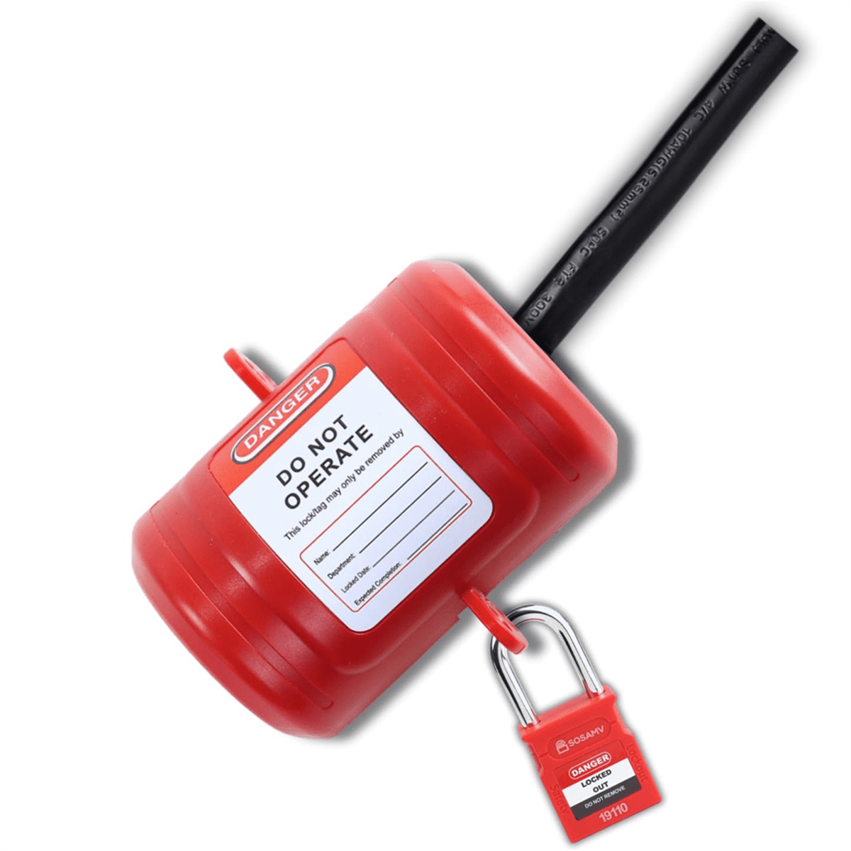 NEW Electrical Plug Lock for Lockout Tagout - 220 Volt Power Cord ...