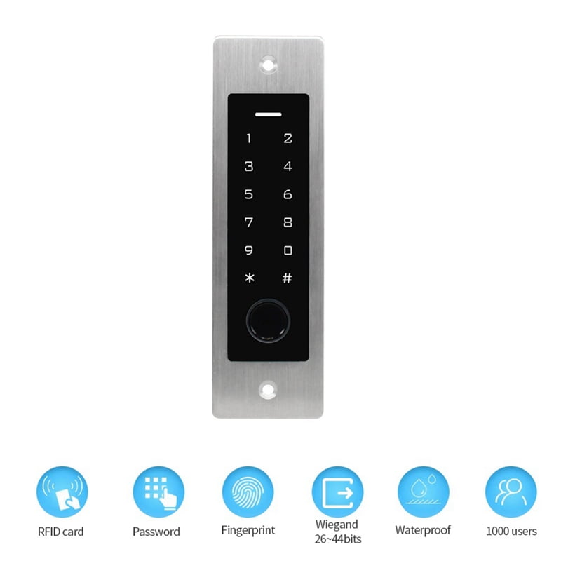 NEW Embedded Waterproof Metal Fingerprint Access Control Keypad 125Khz ...