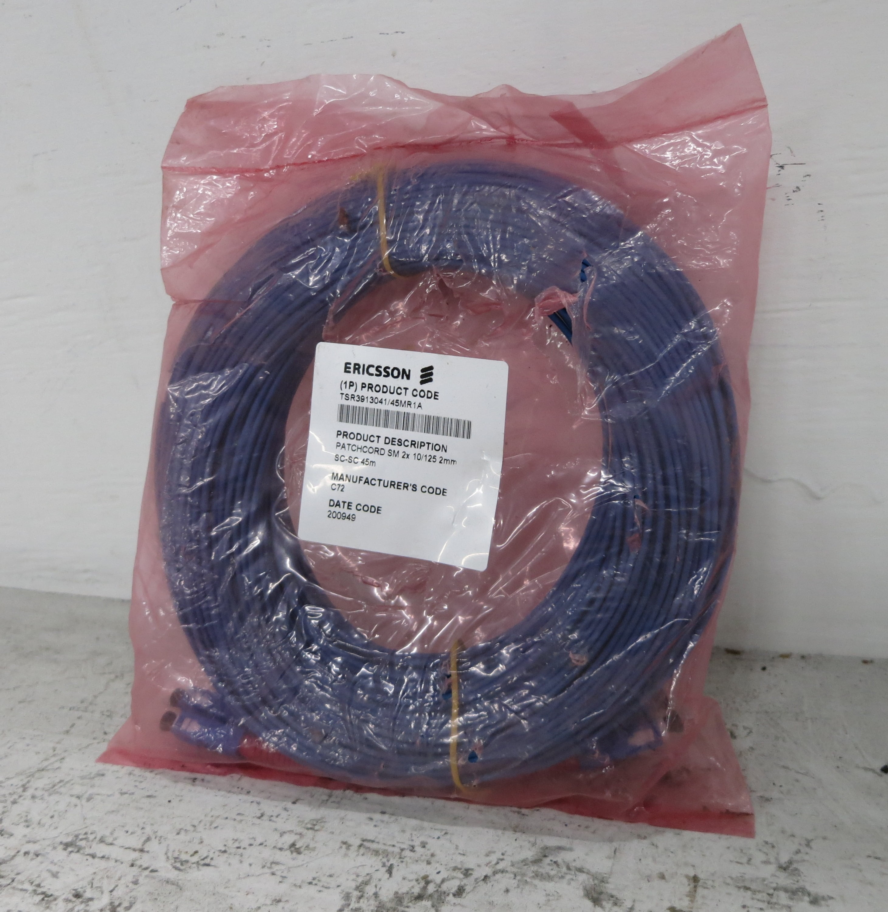 NEW Ericsson TSR3913041/45MR1A Patch Cord SM SC-SC 45m Fiber Optic ...