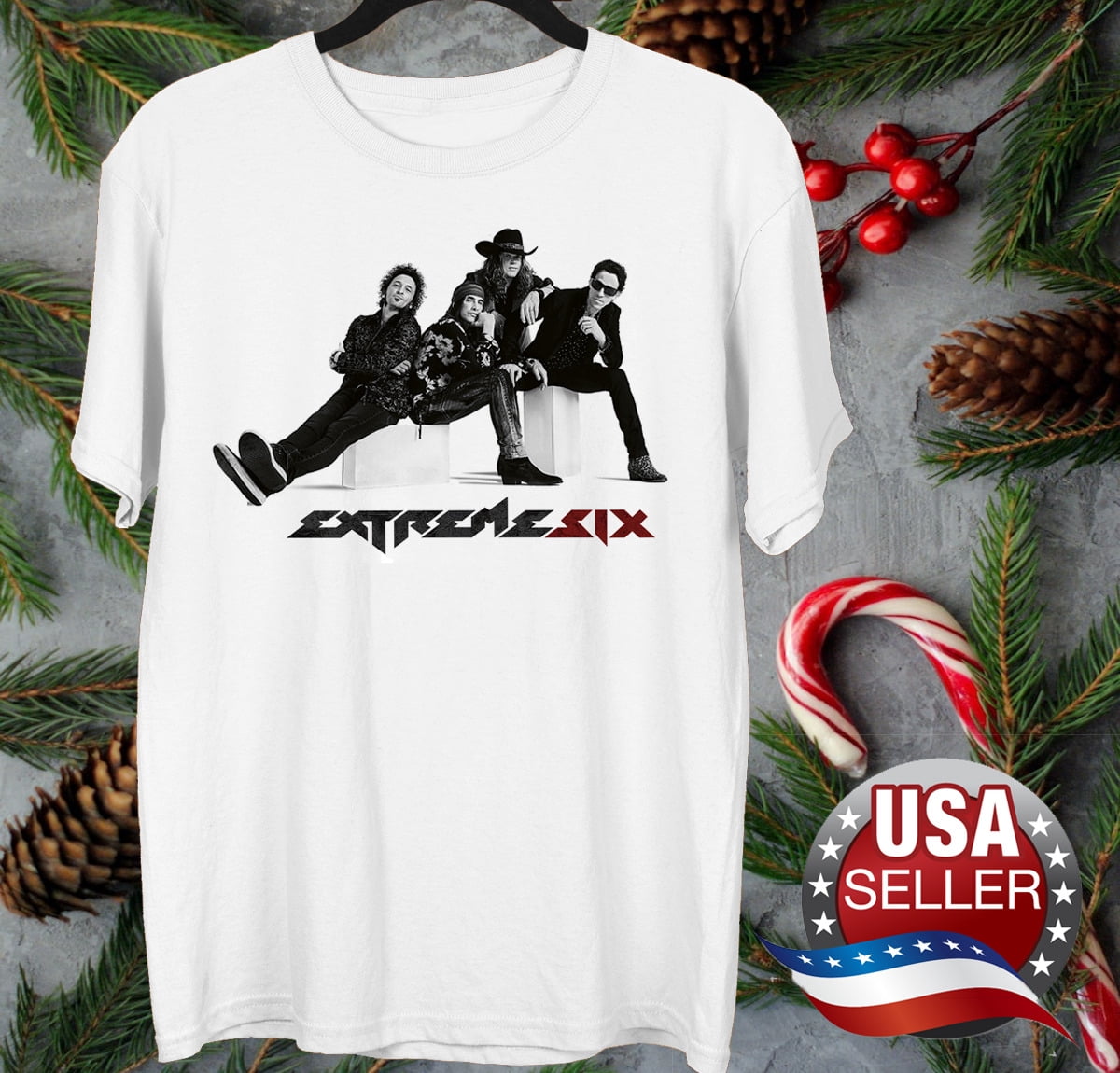 NEW Extreme Band new album T-shirt White Short Sleeve All Sizes 3F463 ...