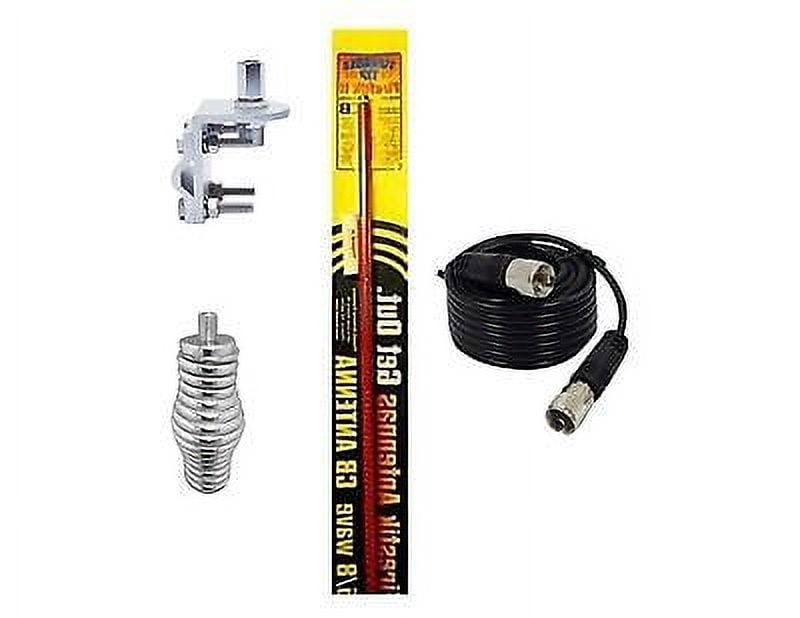 NEW FIRESTIK 2 FS5 R 5FT RED CB ANTENNA, 9FT COAX, MOUNT, HD BARREL ...