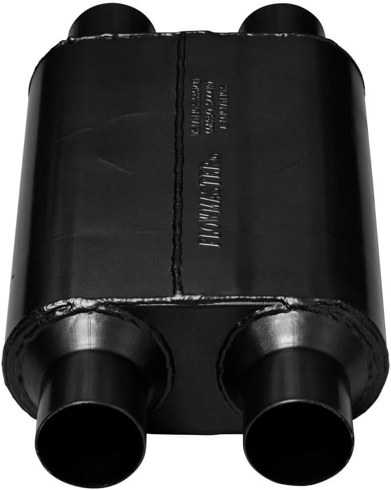 NEW FLOWMASTER 40 SERIES CHAMBERED MUFFLER,OVAL,BLACK,DUAL 2.5" INLET ...
