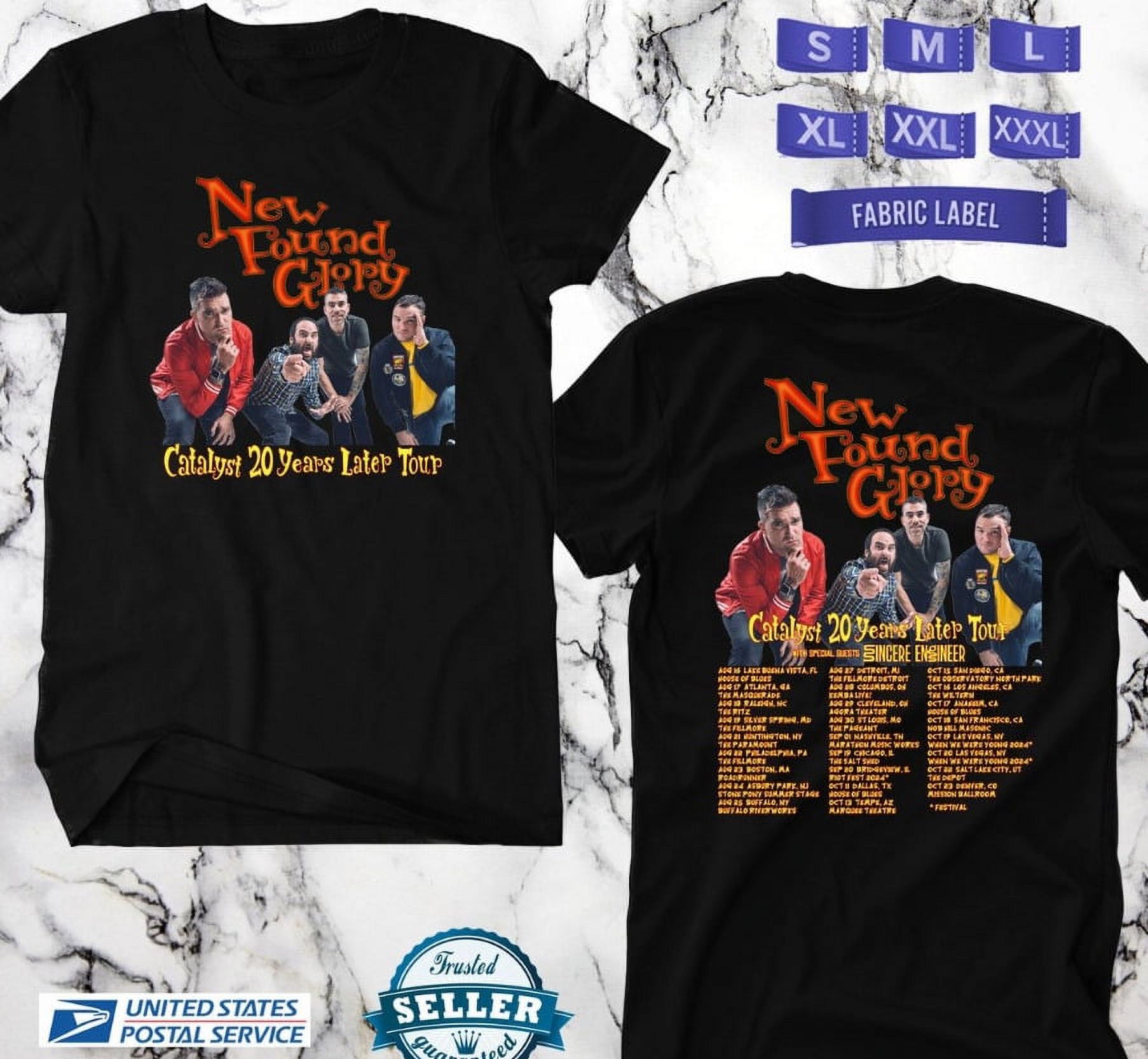 NEW FOUND GLORY CATALYST 20YEARS LATER TOUR 2024shirt - Walmart.com