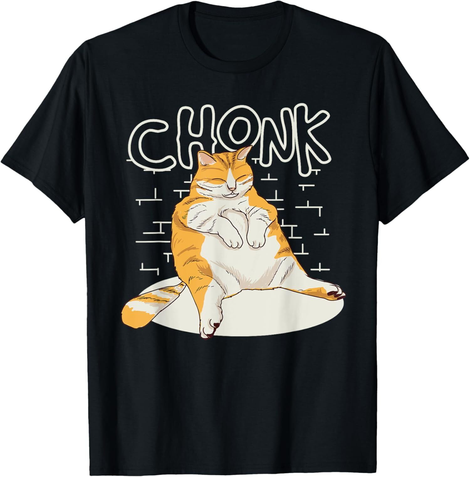 NEW Fat Cat Chonk Scale Chonky Meme Chonker Cat T-Shirt - Walmart.com