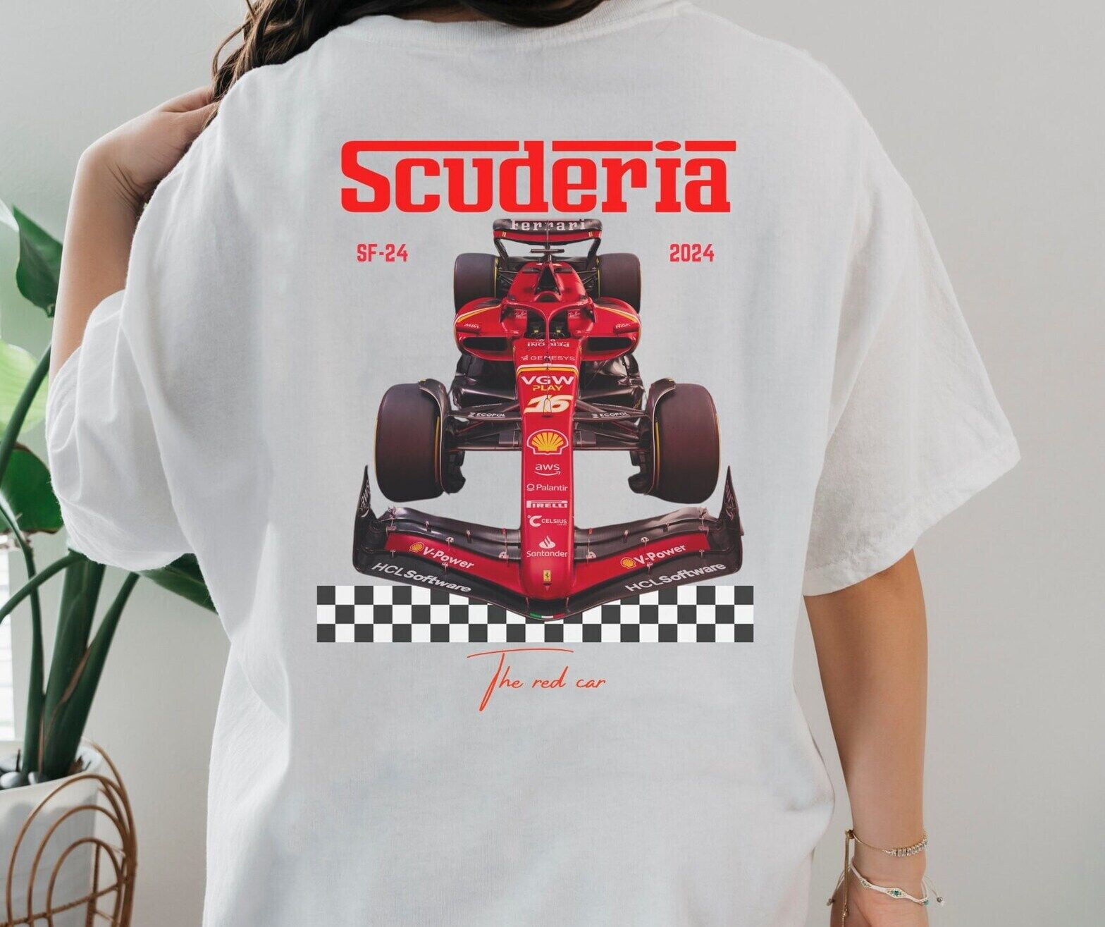 NEW Ferrari 2024 Formula One Unisex Tshirt F1 Tee Charles Leclerc ...