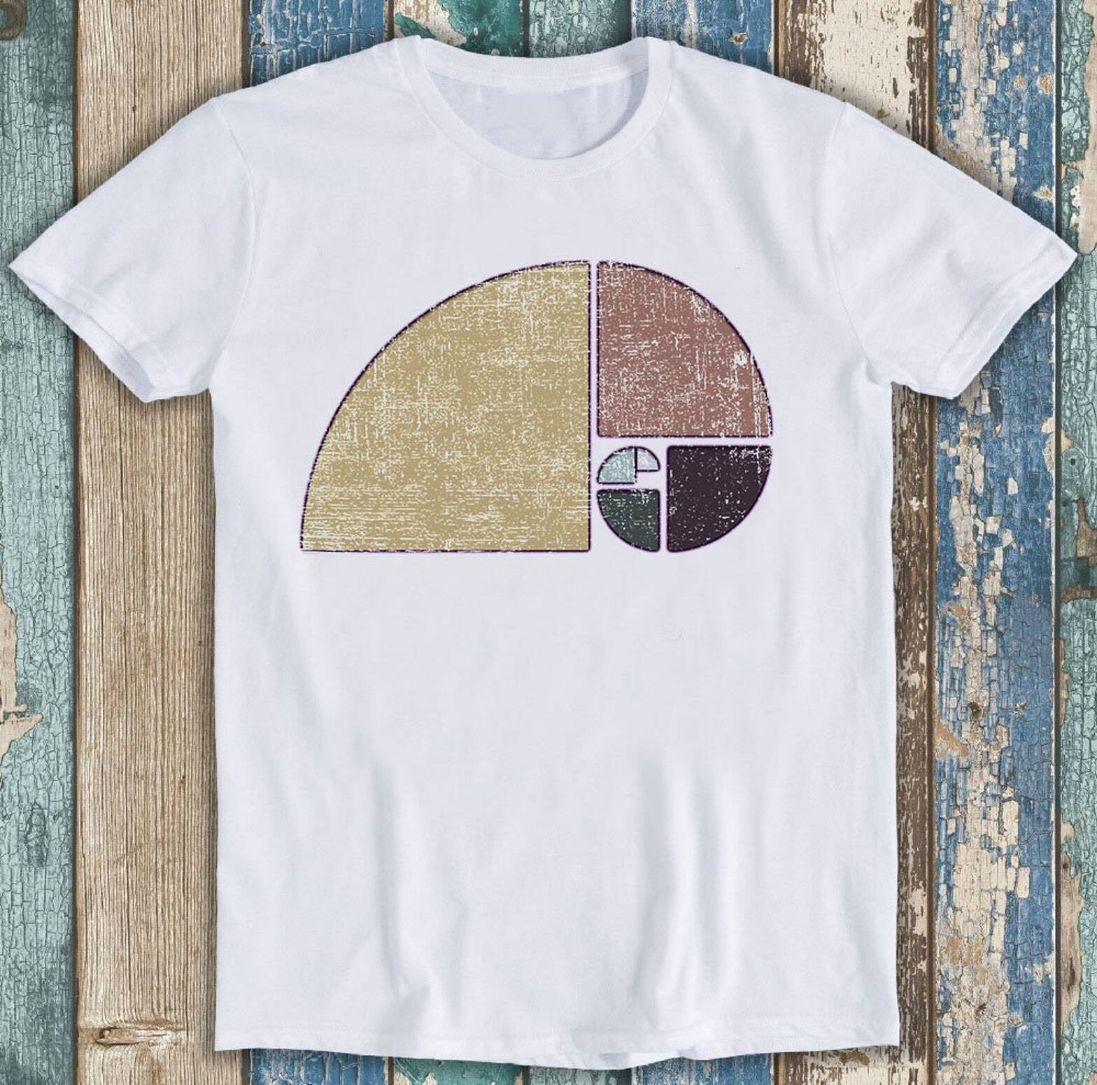 NEW Fibonacci The Golden Spiral in Geometry with Earth Tones T Shirt ...