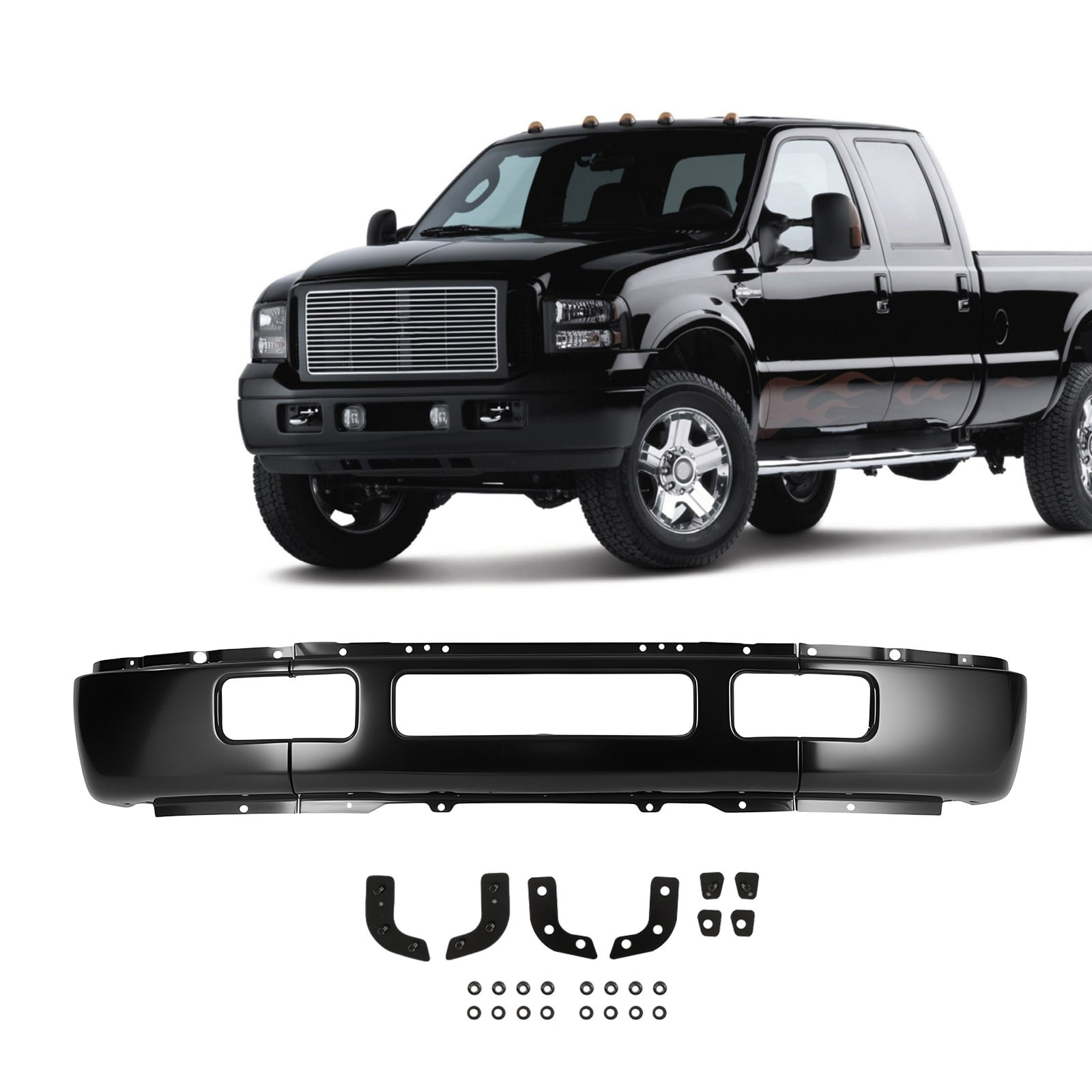 NEW For 2005-2007 Ford F250 F350 Super Duty Excursion Front Bumper Face ...