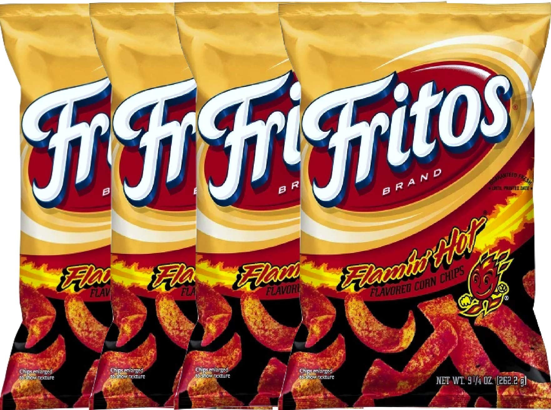 NEW Fritos Flamin Hot Flavored Corn Chips - 9.25oz (4) - Walmart.com