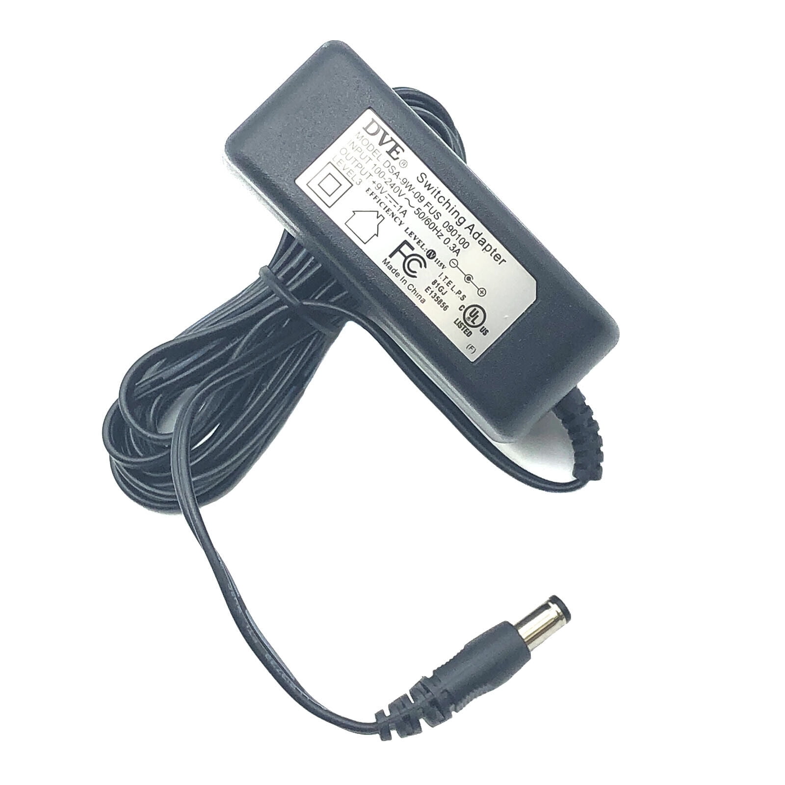 DVE AC DC Switching Adapter 9V 1A 9W Model DSA-9W-09 FUS 090100 OEM New ...