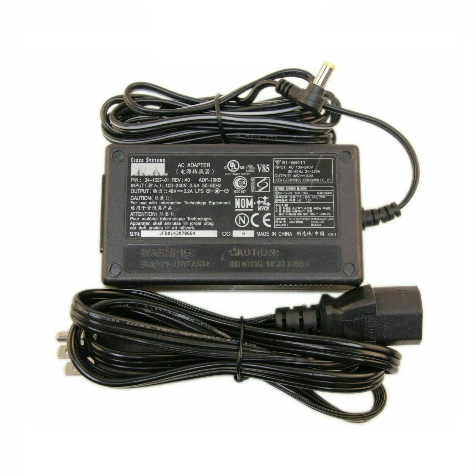 NEW Genuine AC Adapter for Cisco ATA-186 ATA-188 Analog Telephone ...