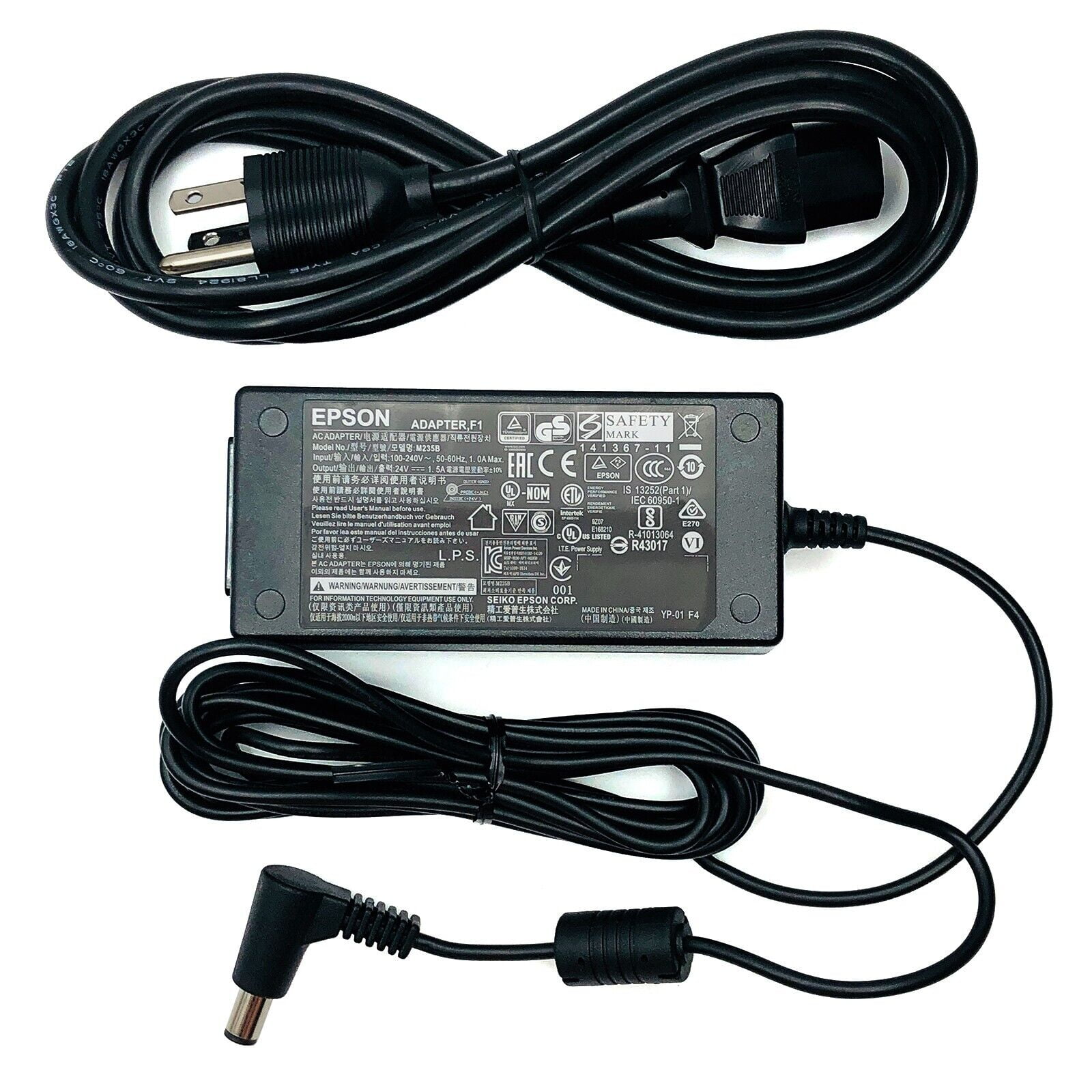 NEW Genuine AC Power Supply Adapter F1 EPSON M235B 24V 1.5A w/Power ...