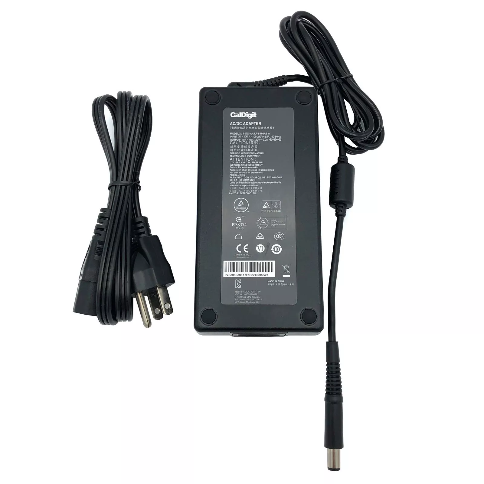Pre-Owned Original CalDigit AC/DC Adapter LPS-190AB FSP180-ACAN3 Power ...