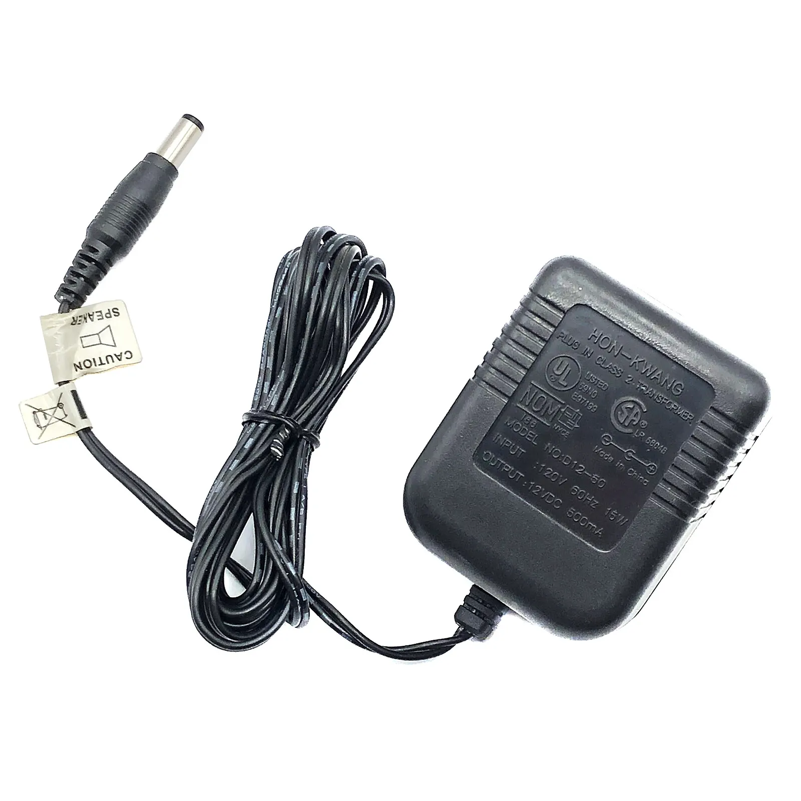 NEW Genuine Hon-Kwang AC Adapter D12-50 Plug in Class 2 Transformer 12V ...