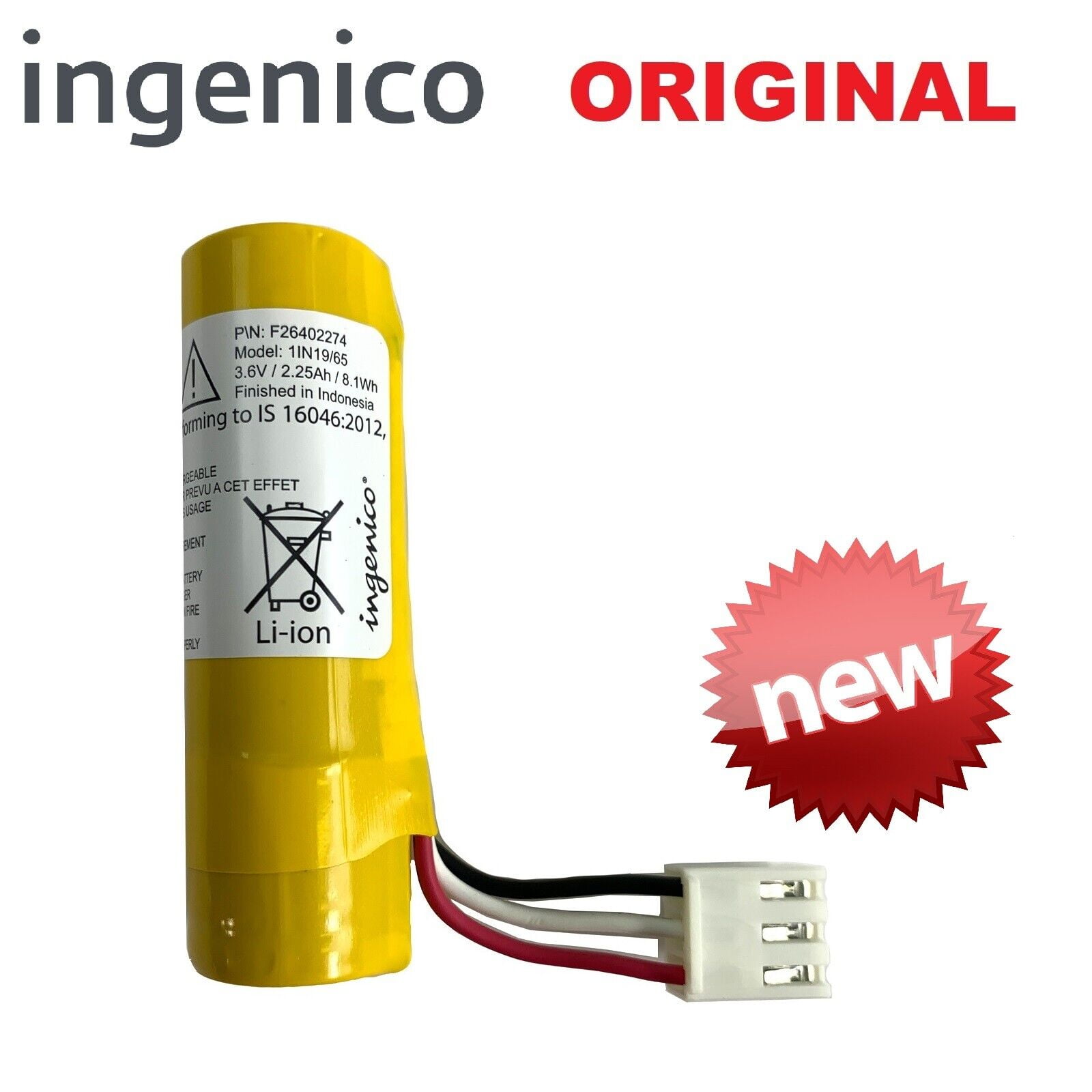 NEW Genuine Ingenico Battery for iWL220 iWL250 iWL255 Credit Card ...