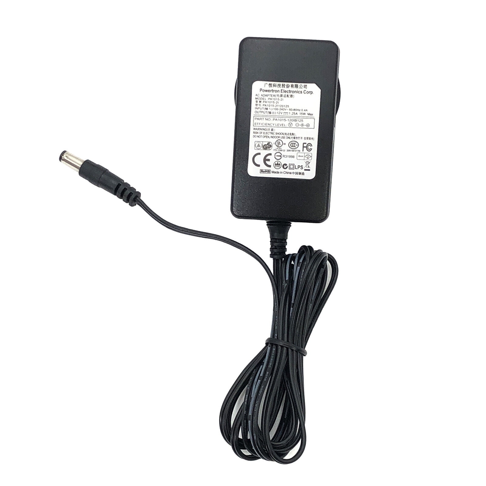NEW Genuine Powertron Electronics AC Adapter PA1015-2I 12V 1.25A Power ...