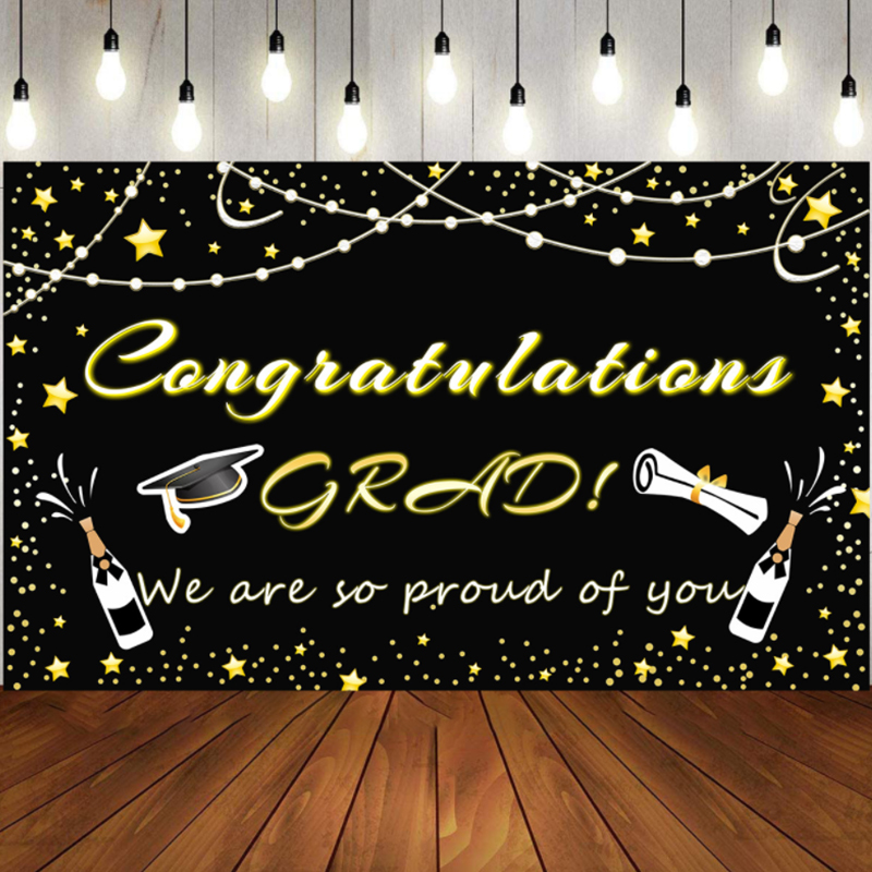 NEW Graduation Party Banner Photo Backdrop Party Decor Grad Sign 2023 ...