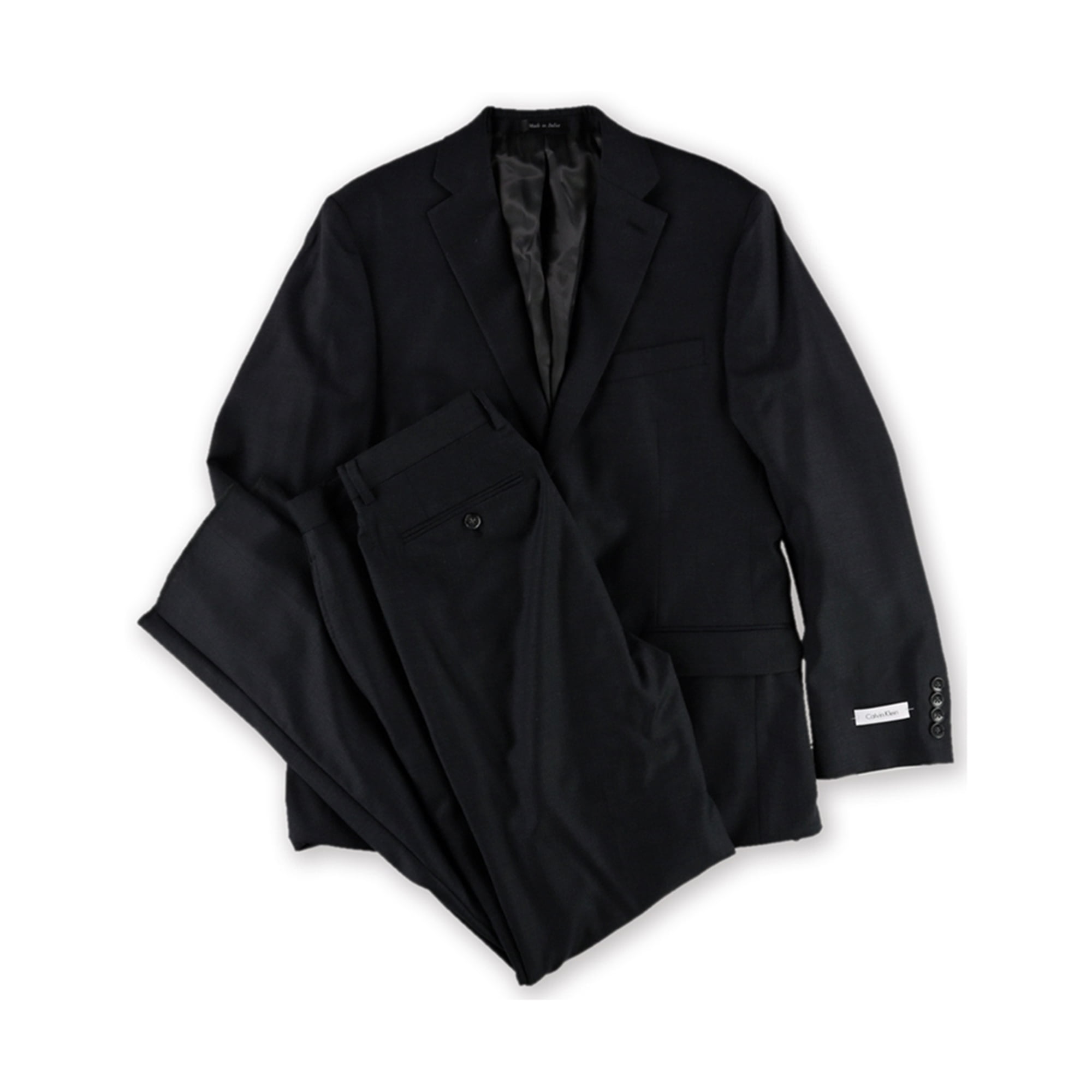 NEW Gray Mens Size 40 Slim-Fit Two Button Wool Suit Set - Walmart.com
