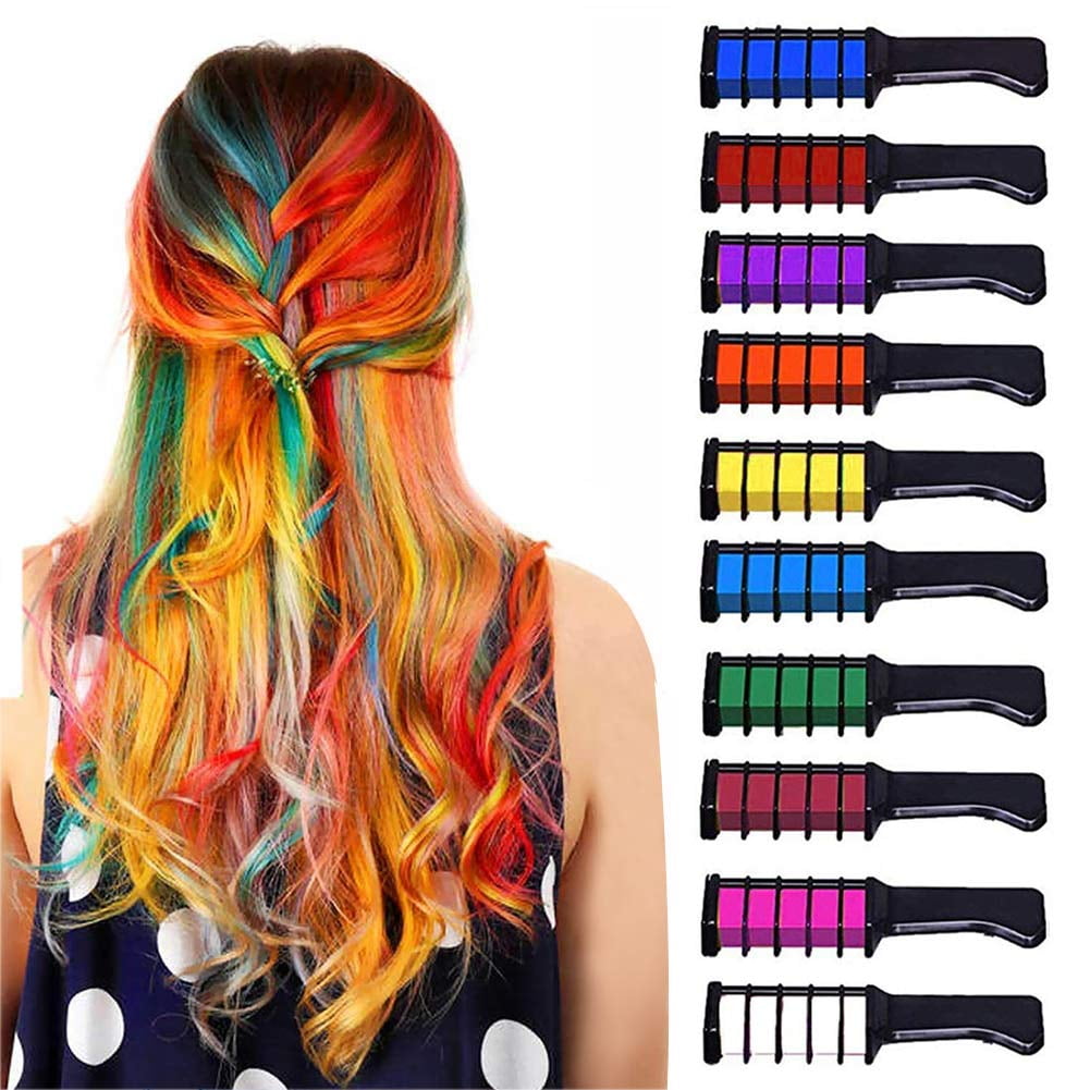 NEW Hair Chalk Comb ,Temporary Hair Color Dye for Girls Age 4 5 6 7 8 9 ...