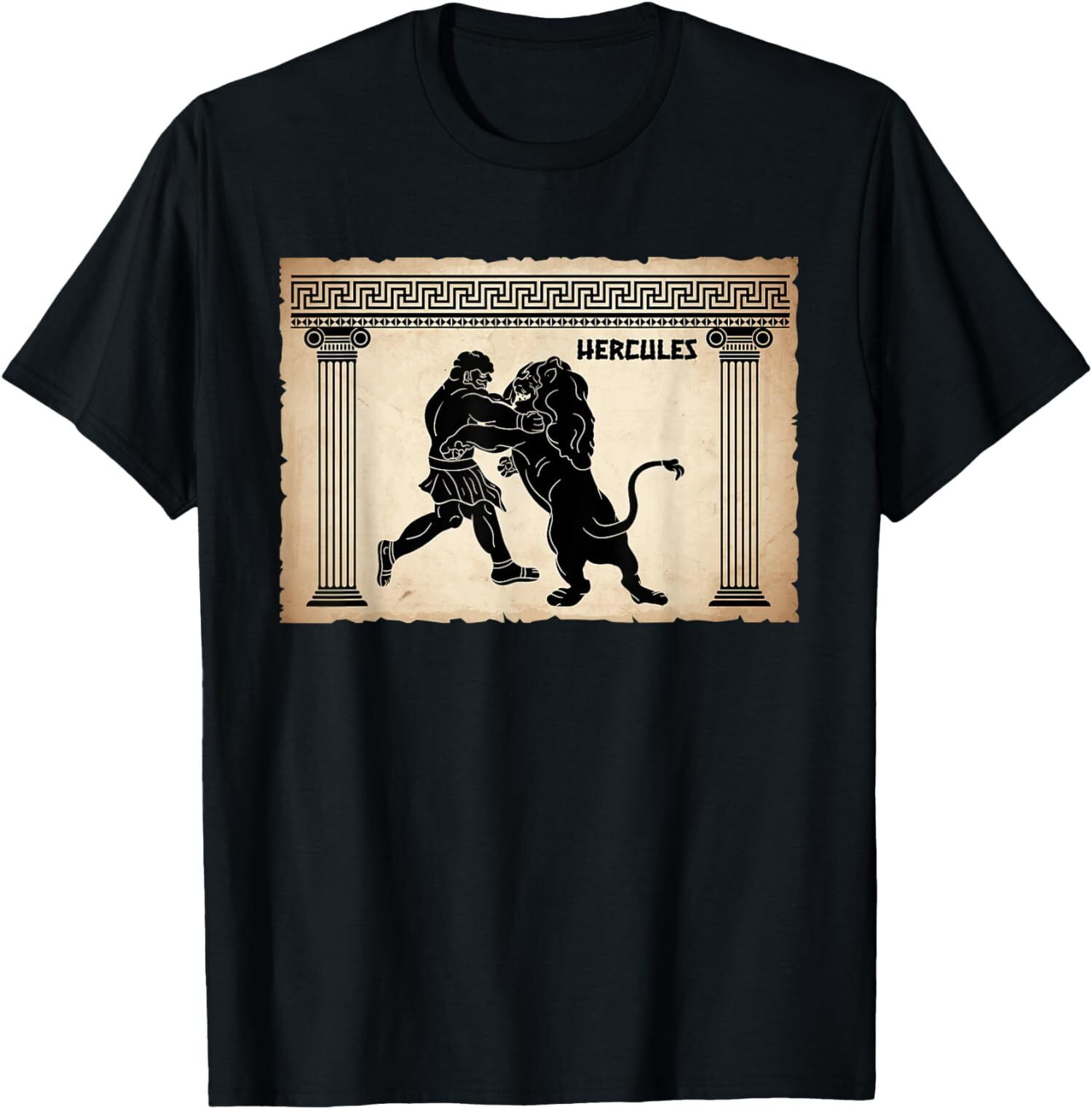 NEW Hercules VS A Lion Greek Mythology Ancient Greece T-Shirt - Walmart.com