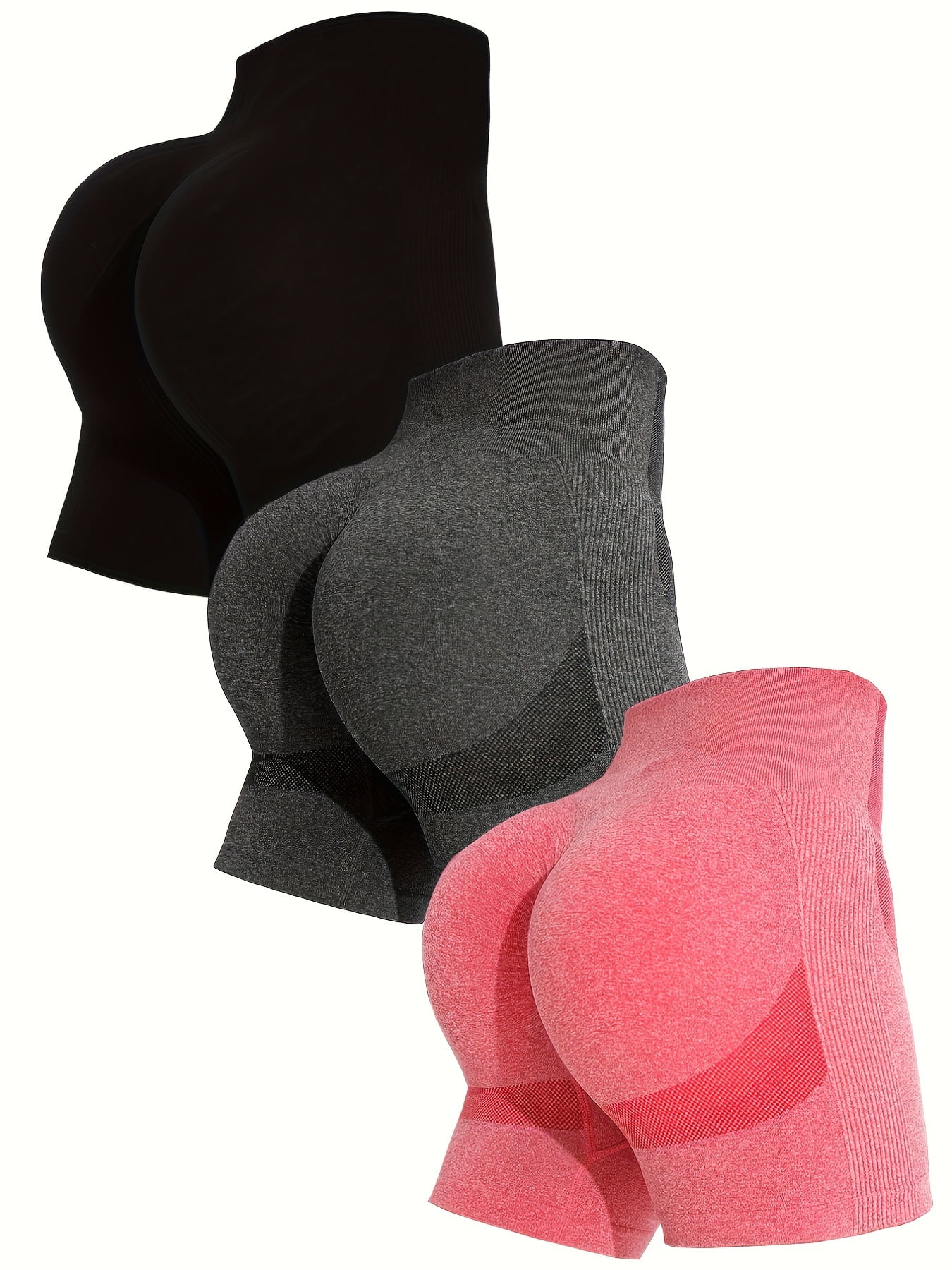 NEW High Waist Hip Lifting and Outdoor Activities Seamless Sports Fitness Shorts for Women ...